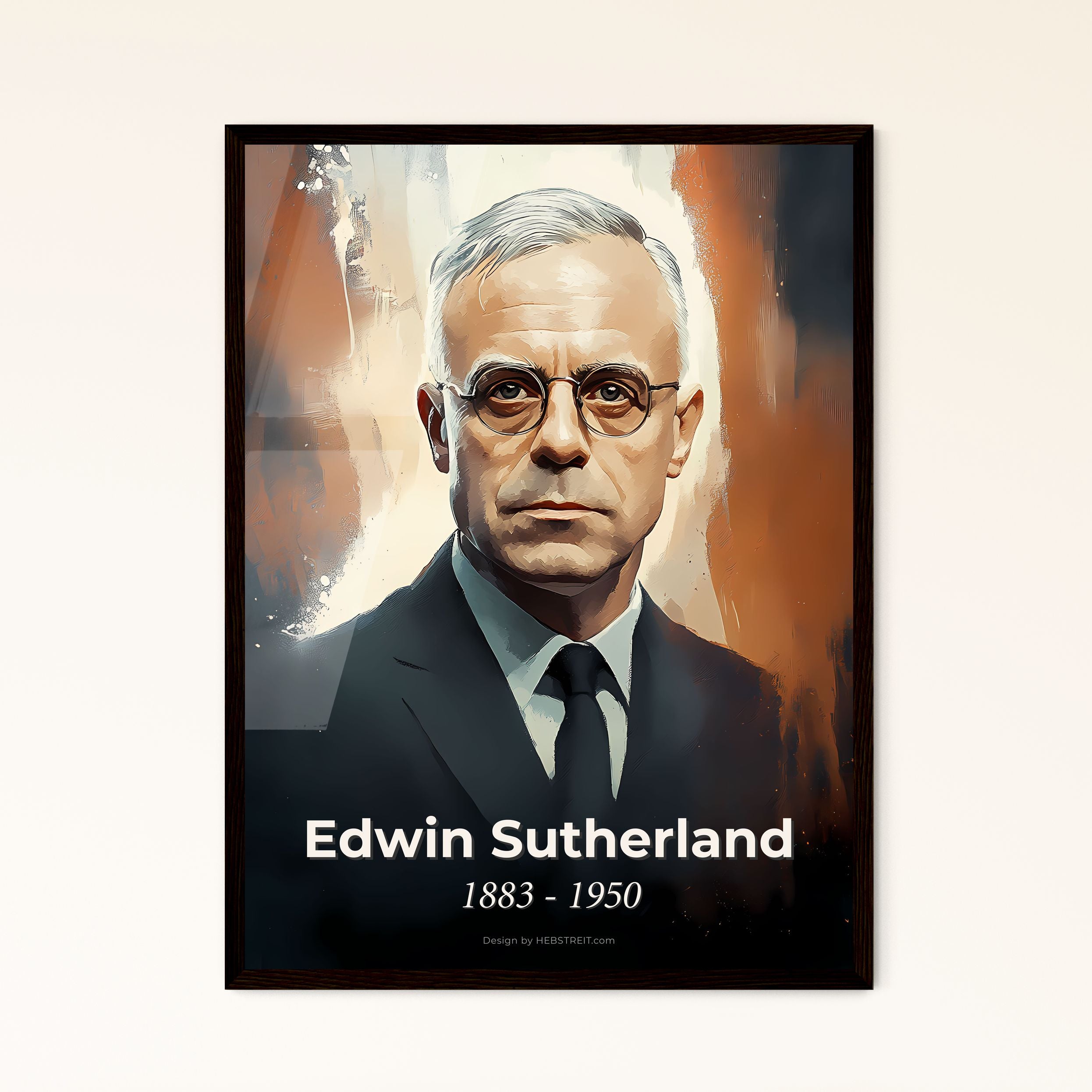 Portrait of Edwin Sutherland Framed Print – HEBSTREIT