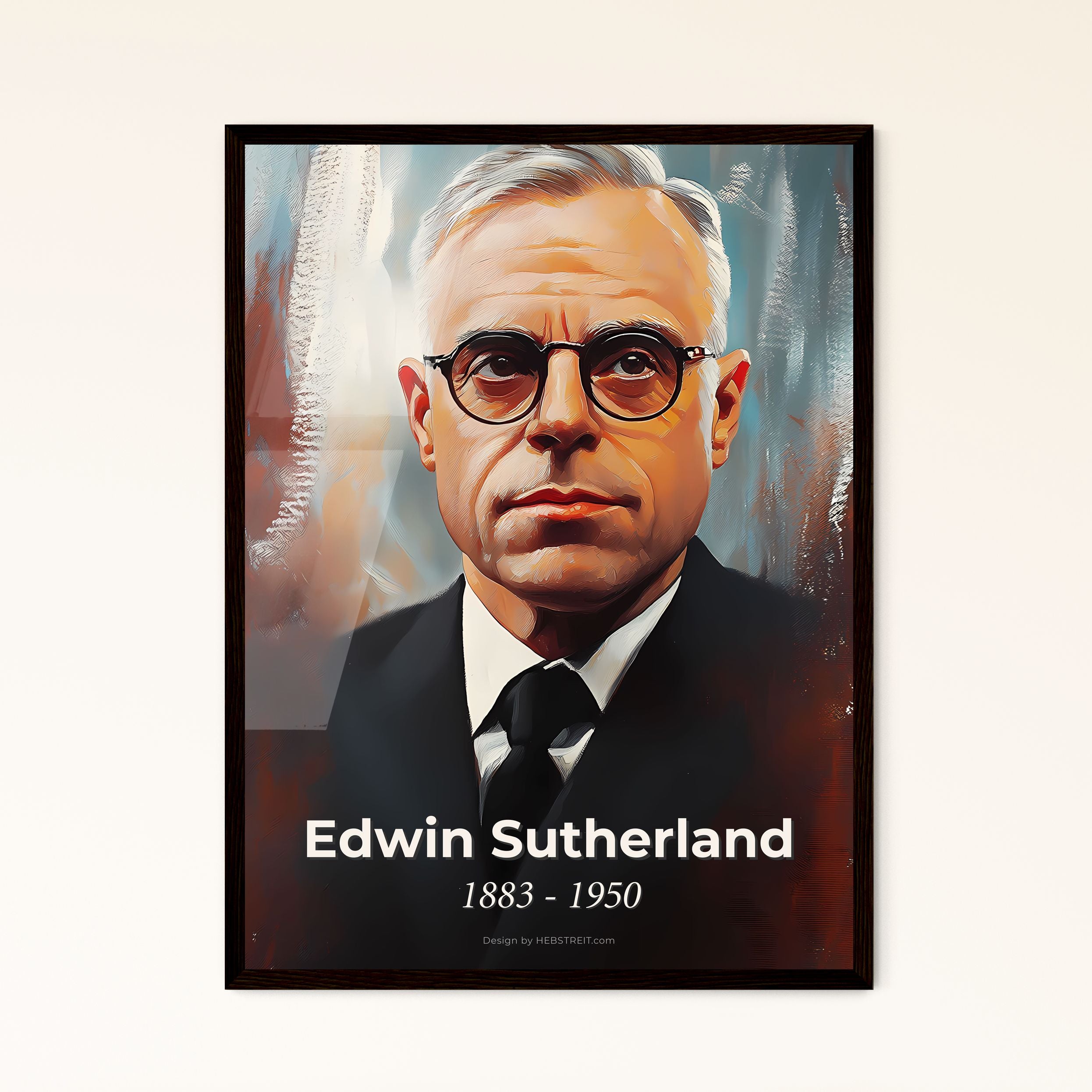 Portrait of Edwin Sutherland Framed Print – HEBSTREIT