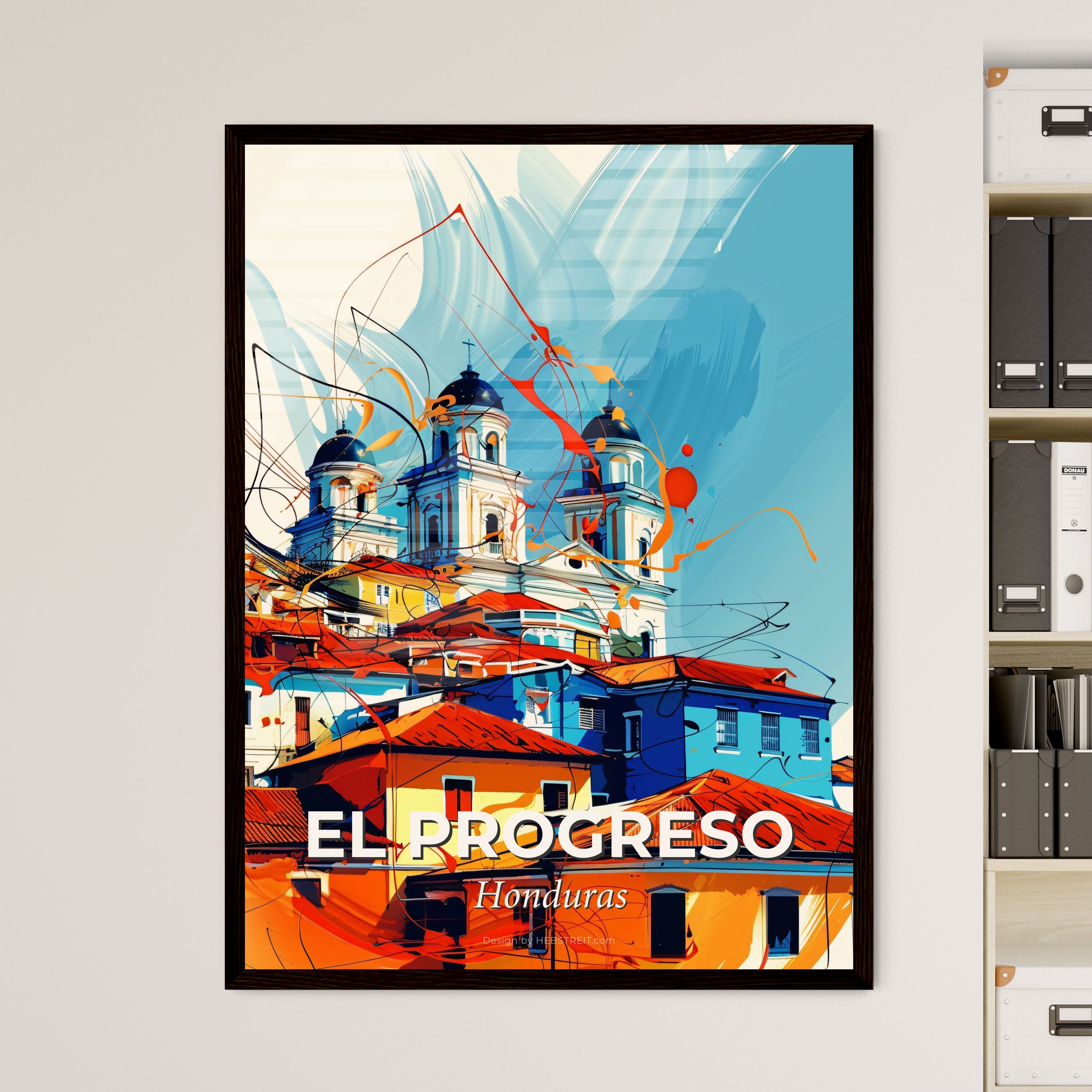 Vibrant El Progreso, Honduras Painting - Custom Print – HEBSTREIT