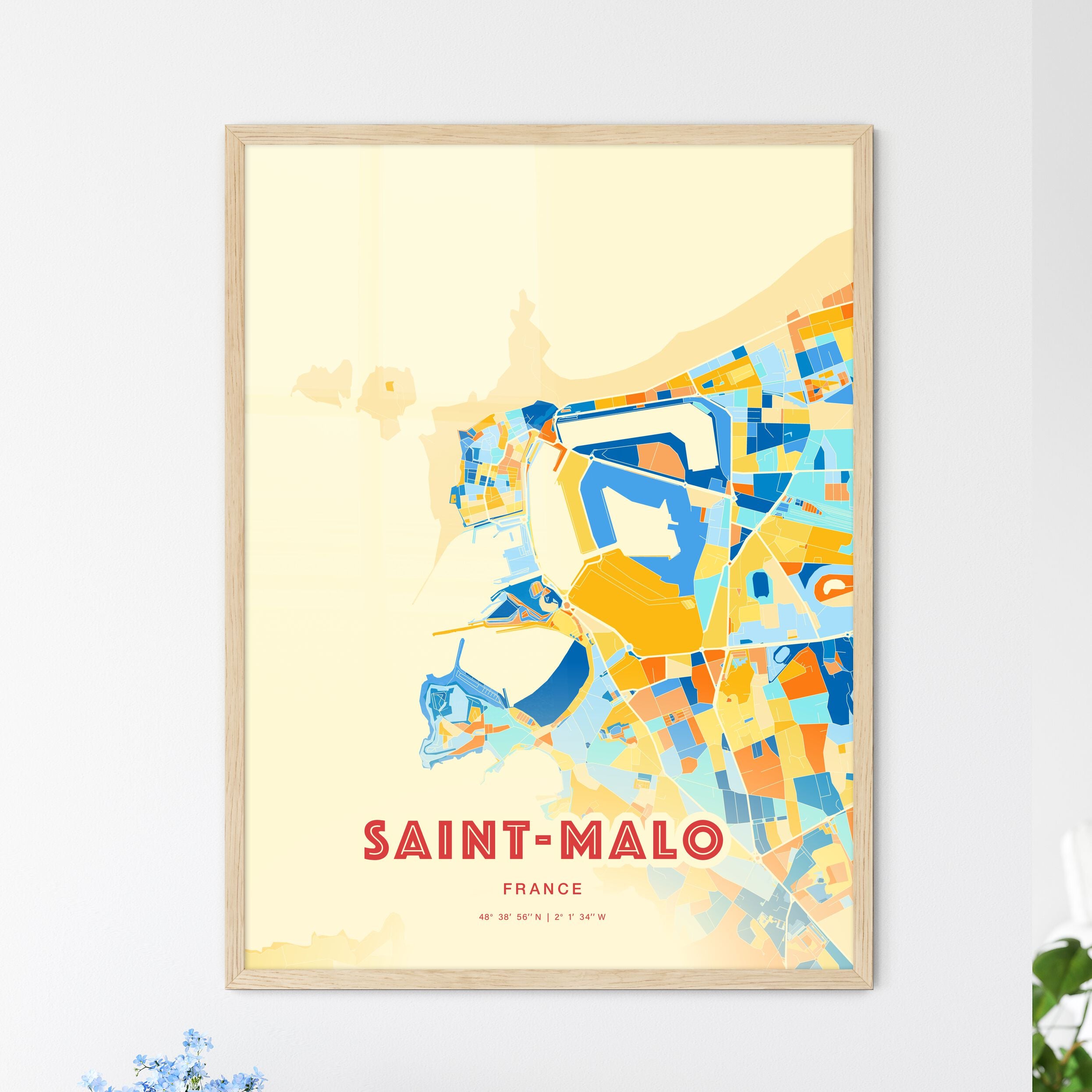 Elegant Map Of Saint Malo France Images