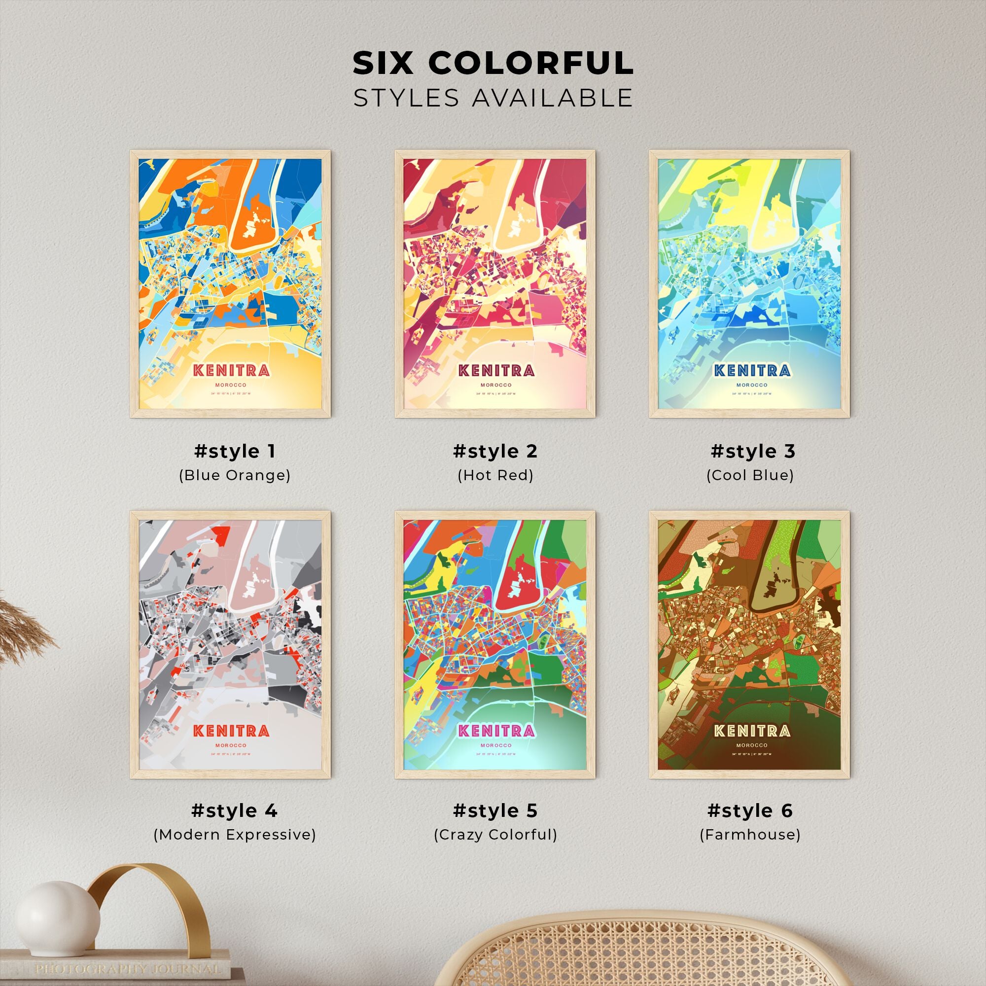 Colorful KENITRA MOROCCO Fine Art Print by HEBSTREIT