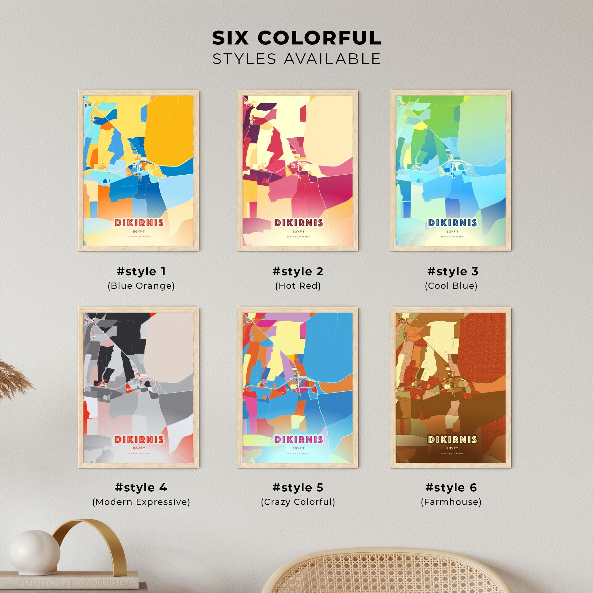 Colorful DIKIRNIS EGYPT Fine Art Print by HEBSTREIT