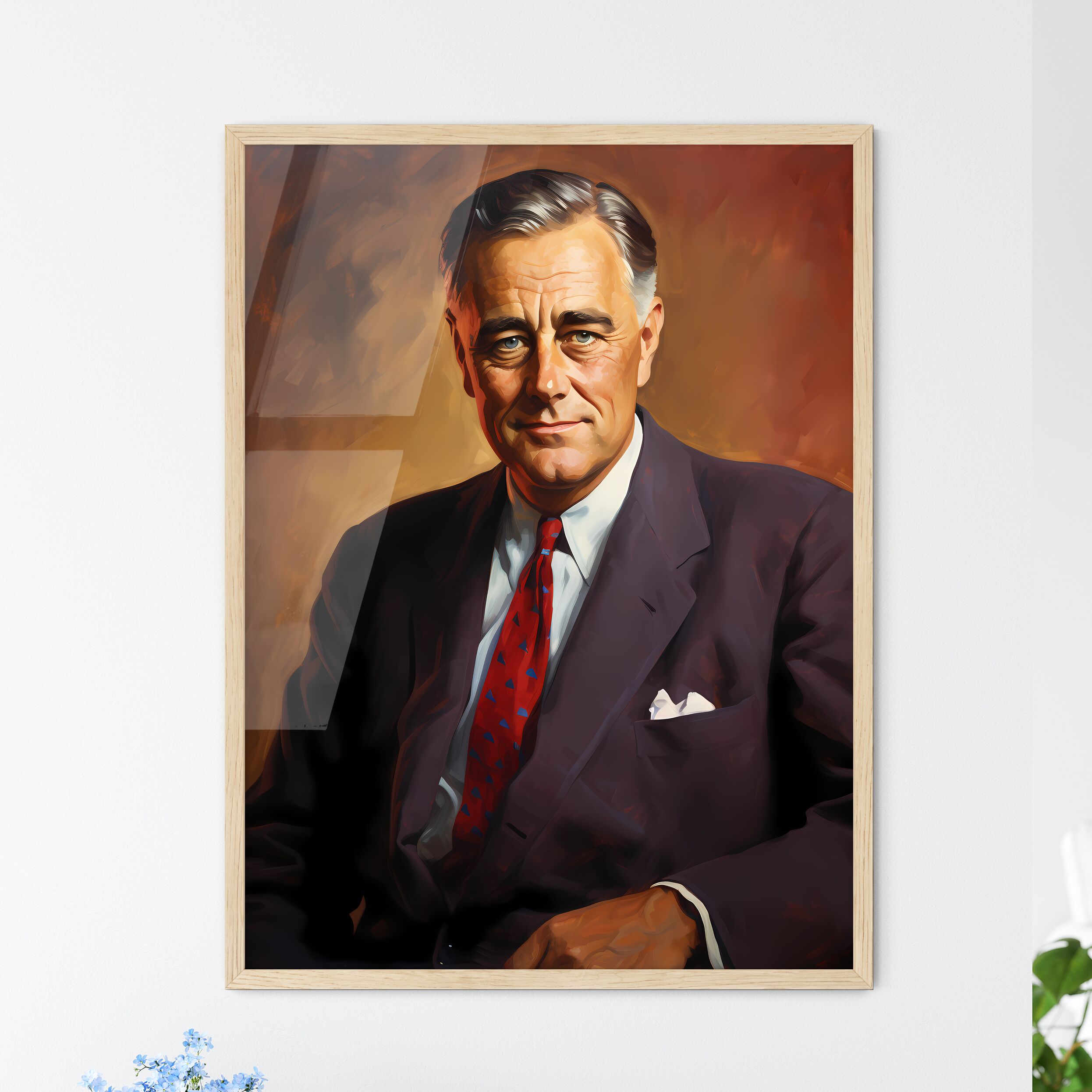 Franklin D Roosevelt 32Nd Us President - A Man In A Suit And Tie by ...
