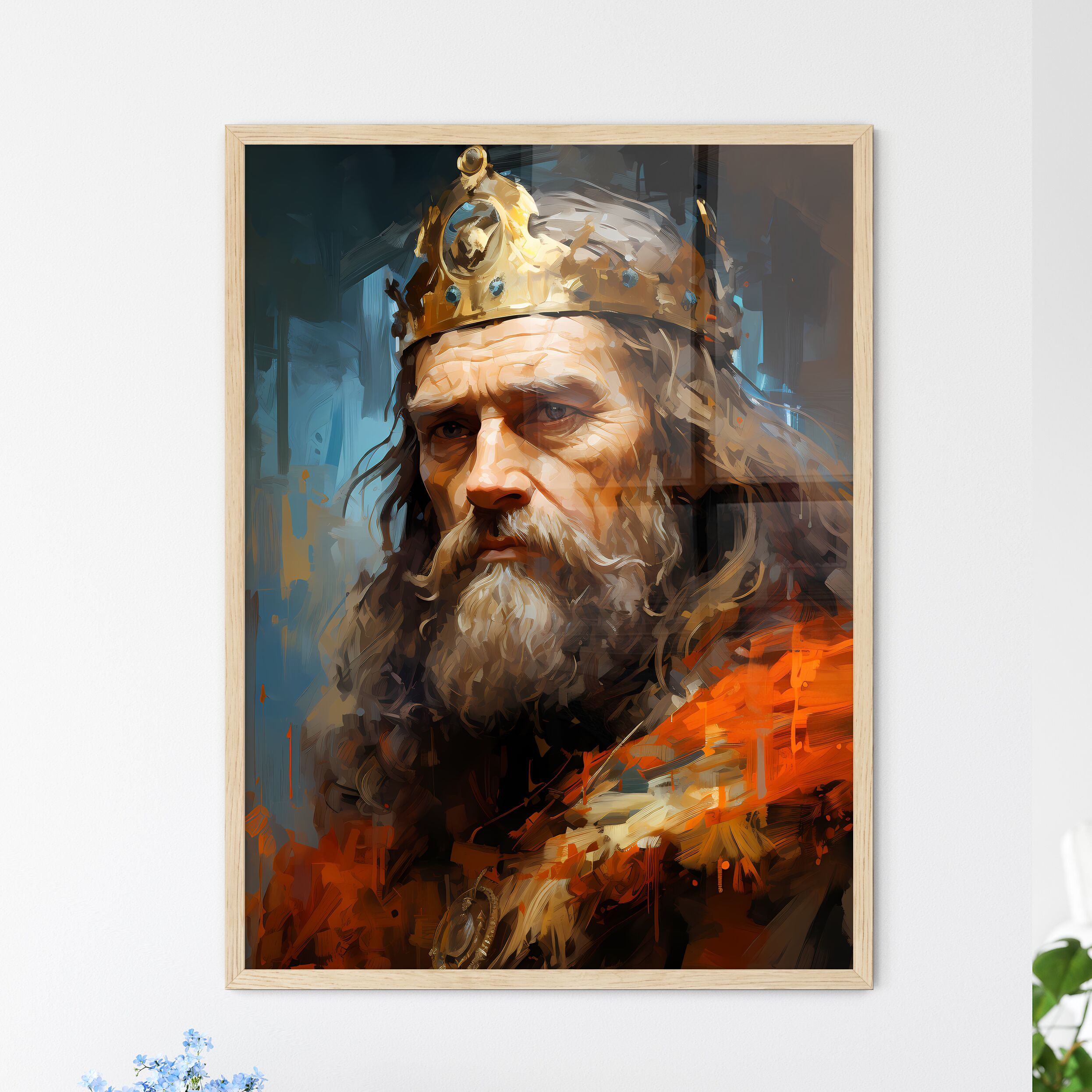 Thelfld Anglo-Saxon Ruler Of Mercia - A Painting Of A Man Wearing A ...