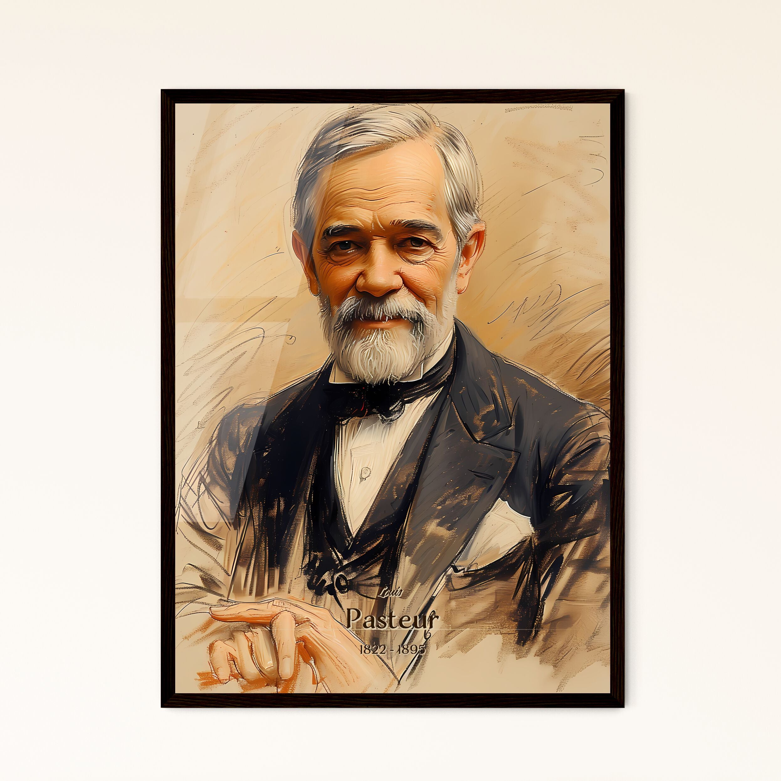 Louis, Pasteur, 1822 - 1895, A Poster of a man in a suit by HEBSTREIT