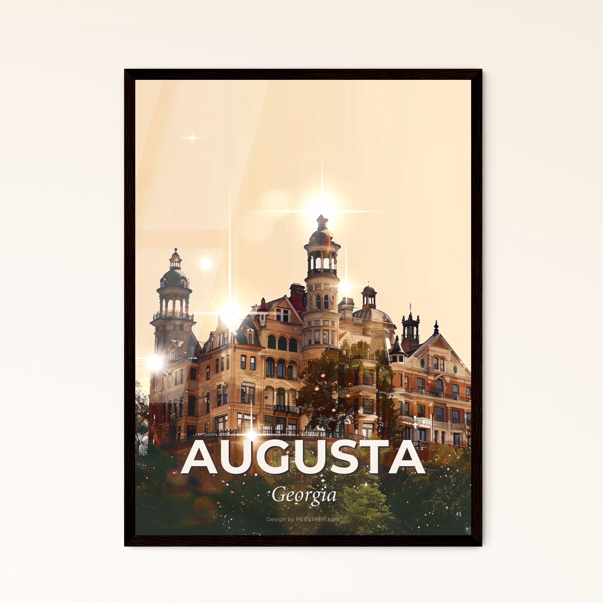 Augusta Skyline Double Exposure Art Poster – HEBSTREIT
