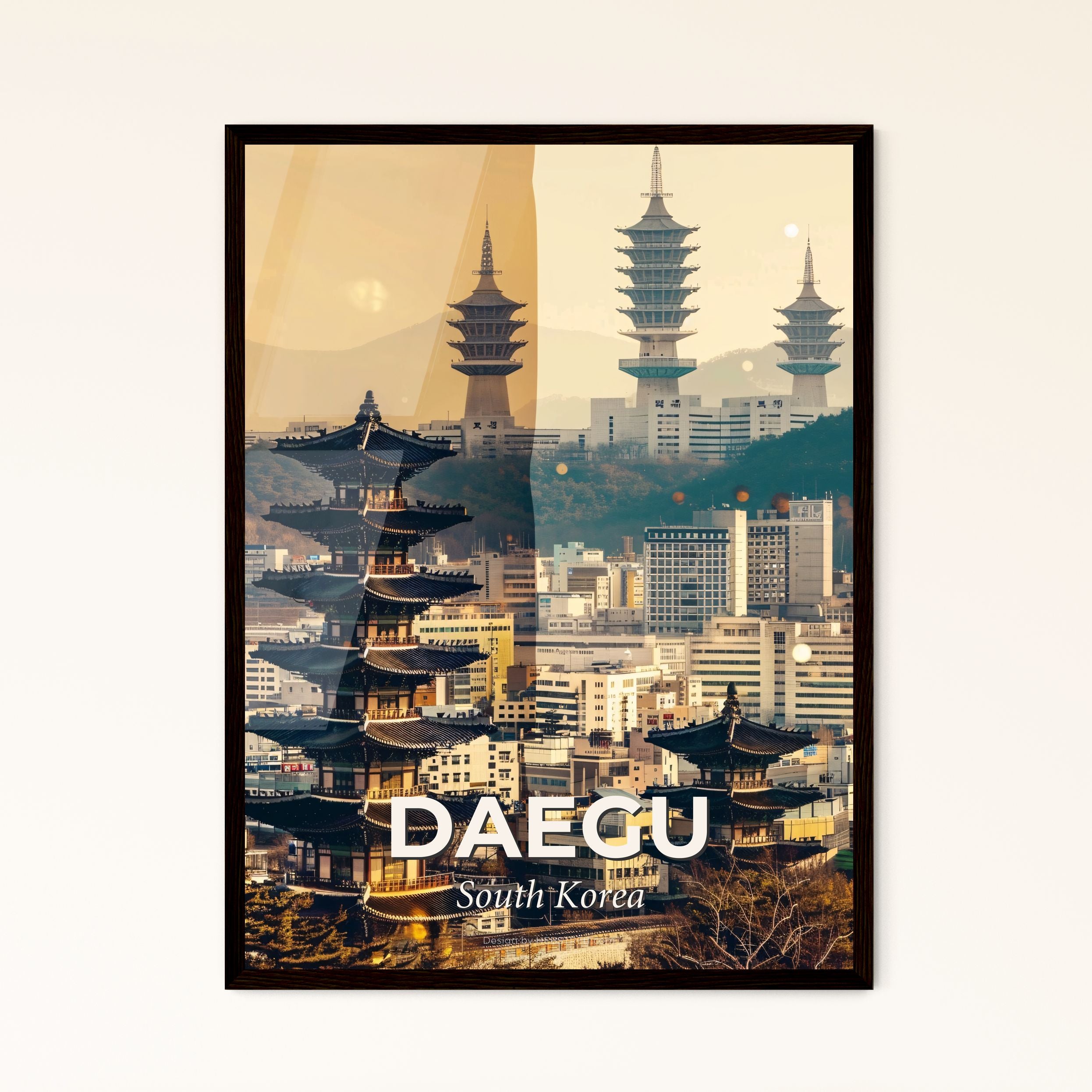 Daegu Skyline: Iconic Architecture Artwork – HEBSTREIT