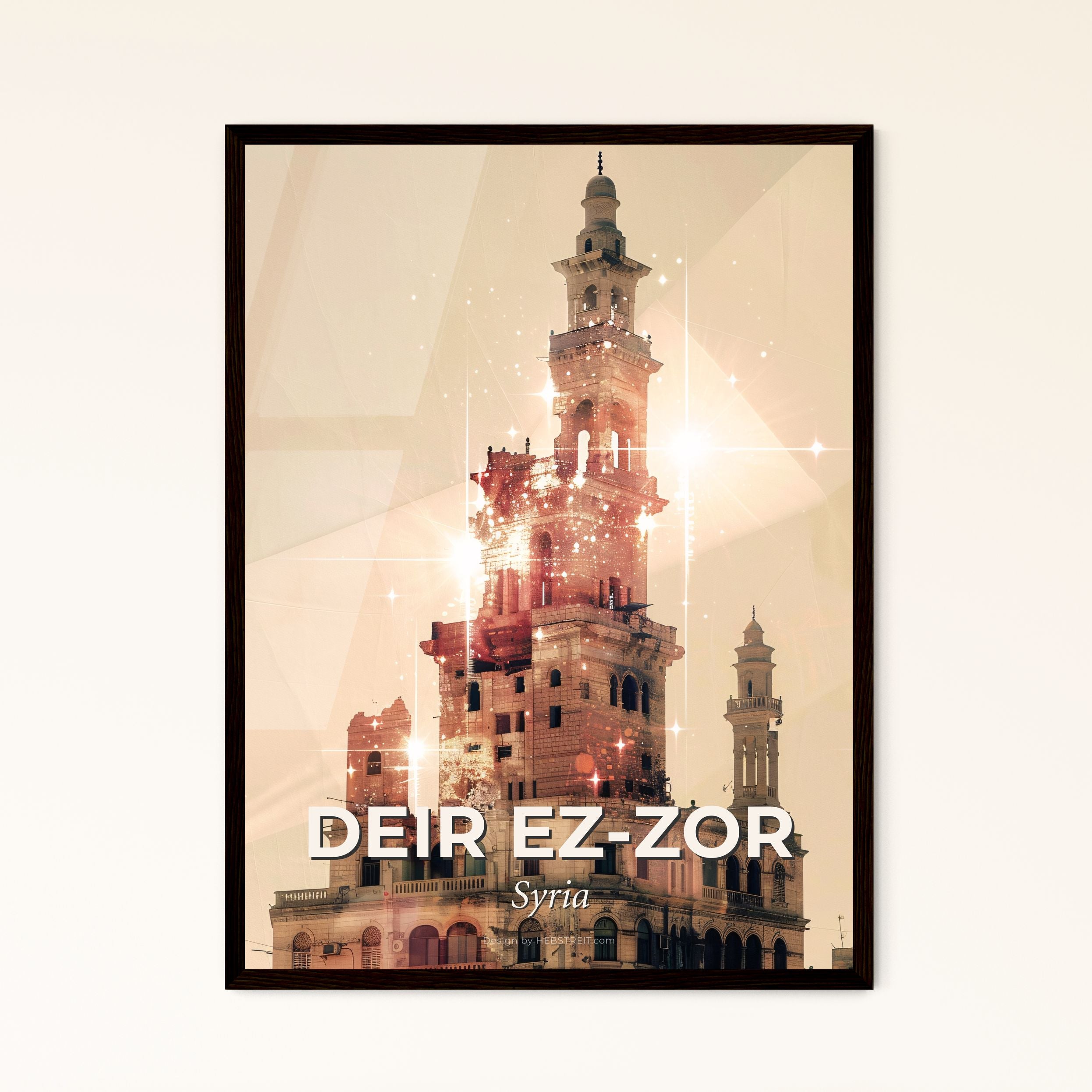 Deir ez-Zor Skyline Art Poster – HEBSTREIT
