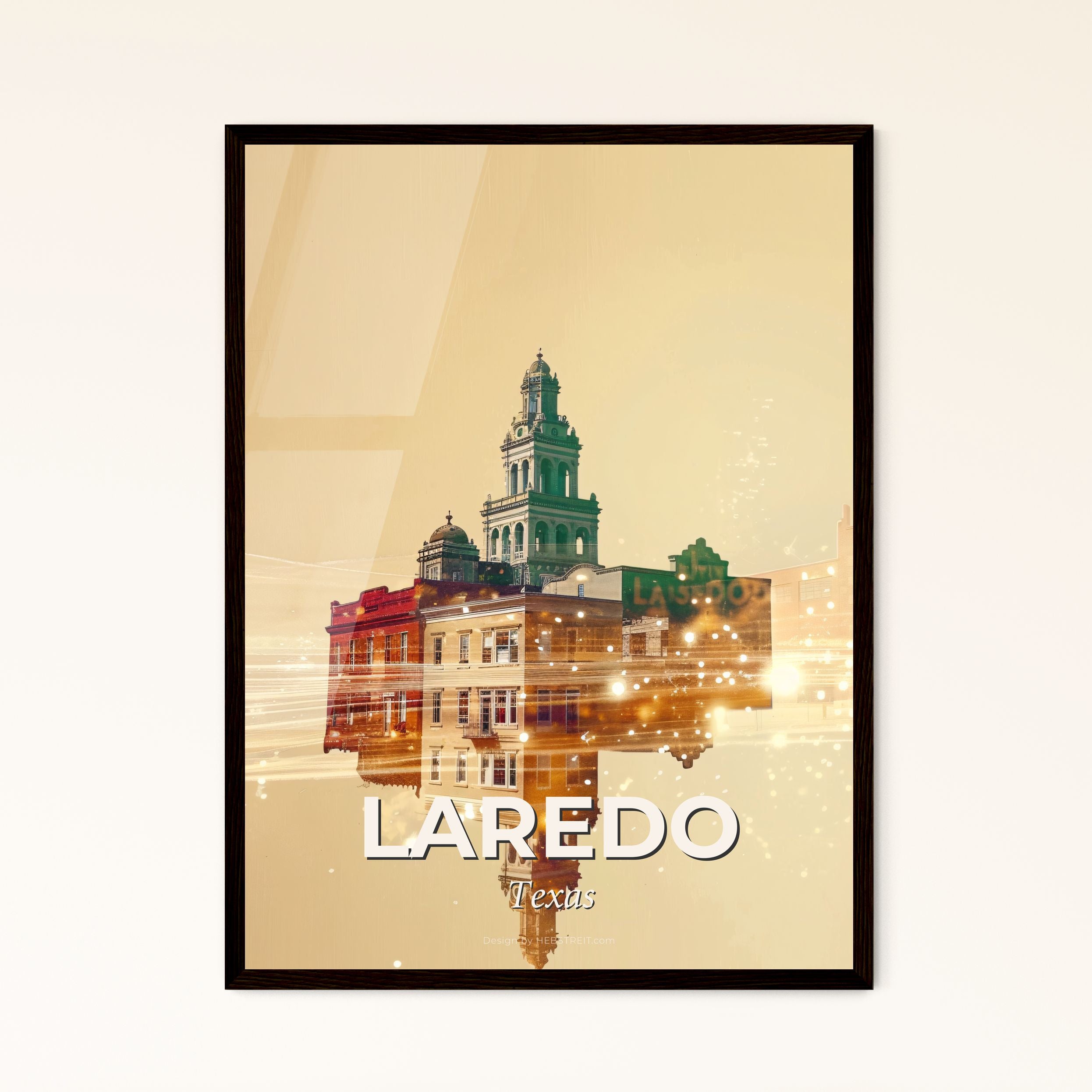 Laredo Texas City Skyline Art Poster – HEBSTREIT