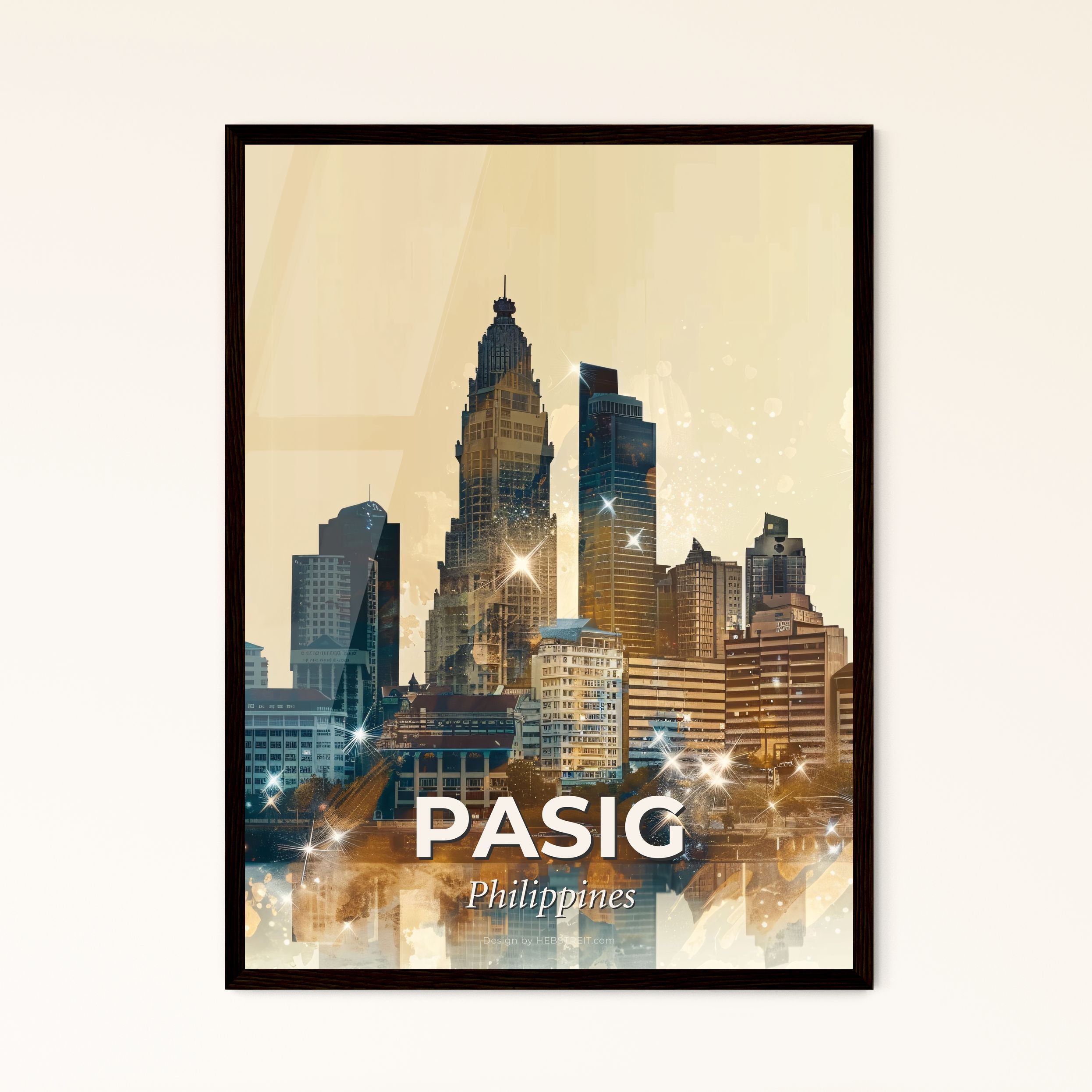 Pasig Skyline: Double Exposure Art Deco – HEBSTREIT