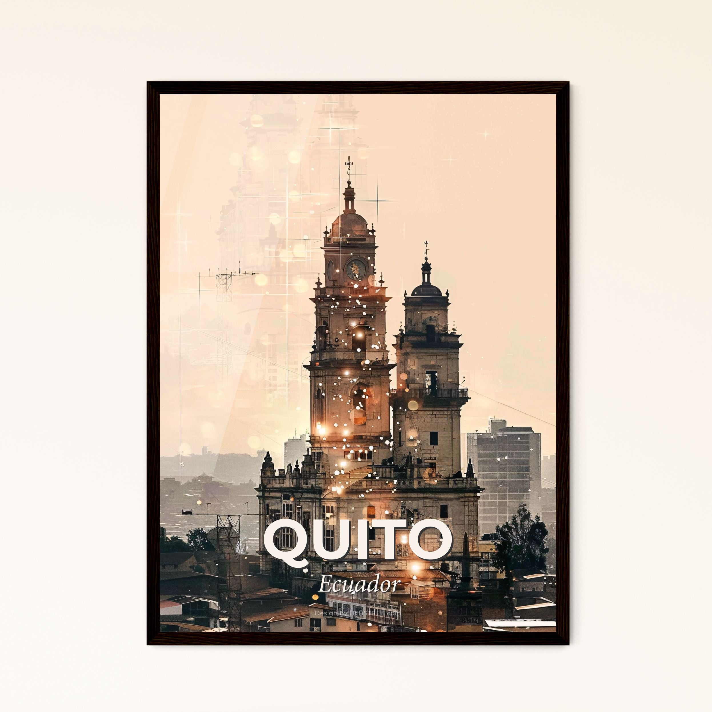 Quito City Skyline Composite Art Poster – HEBSTREIT