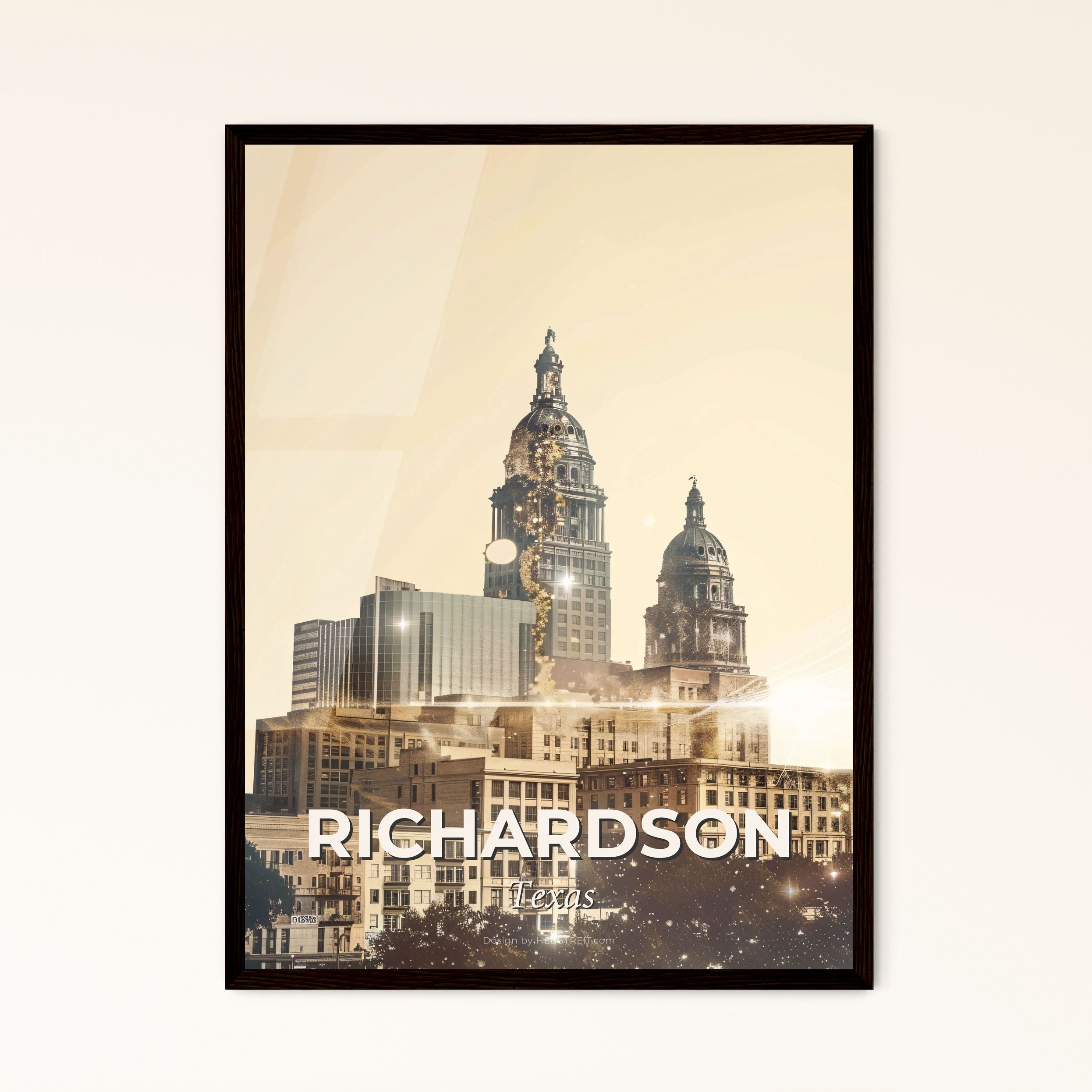 Richardson Skyline Iconography Double Exposure Poster – HEBSTREIT