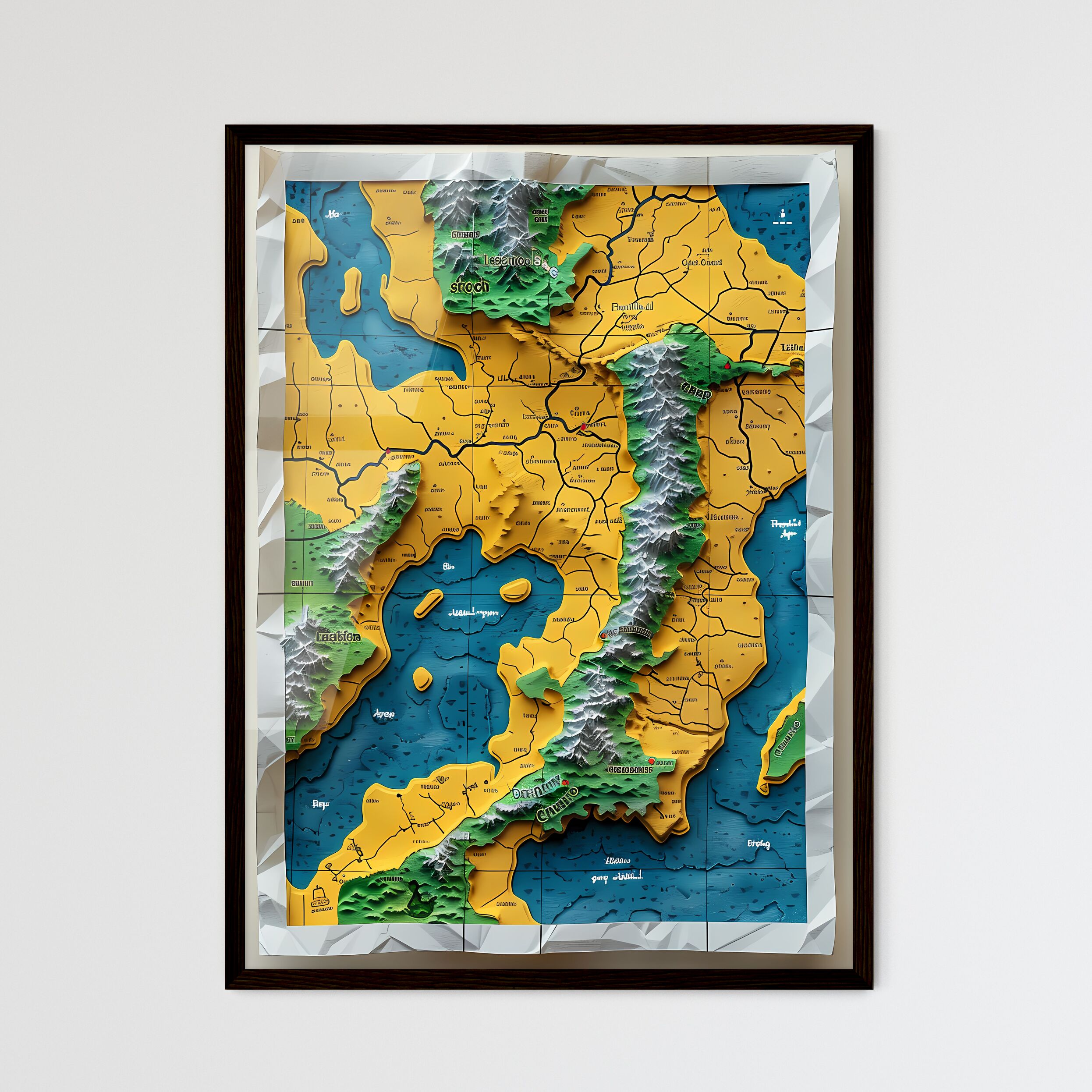 A mini map with location icon , white background , in the style of ...