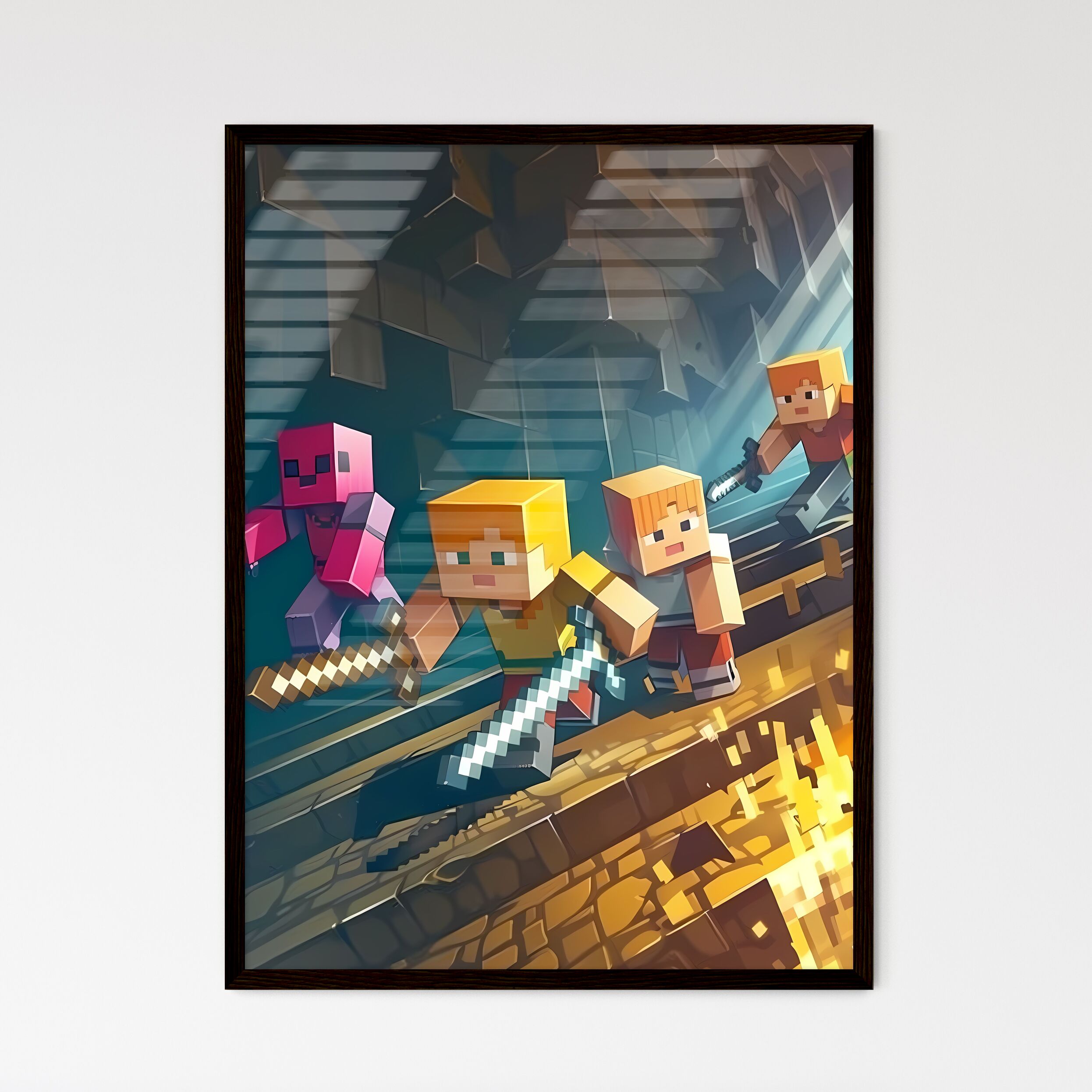 Minecraft Night Warriors: A Vibrant Photobashing Masterpiece of ...