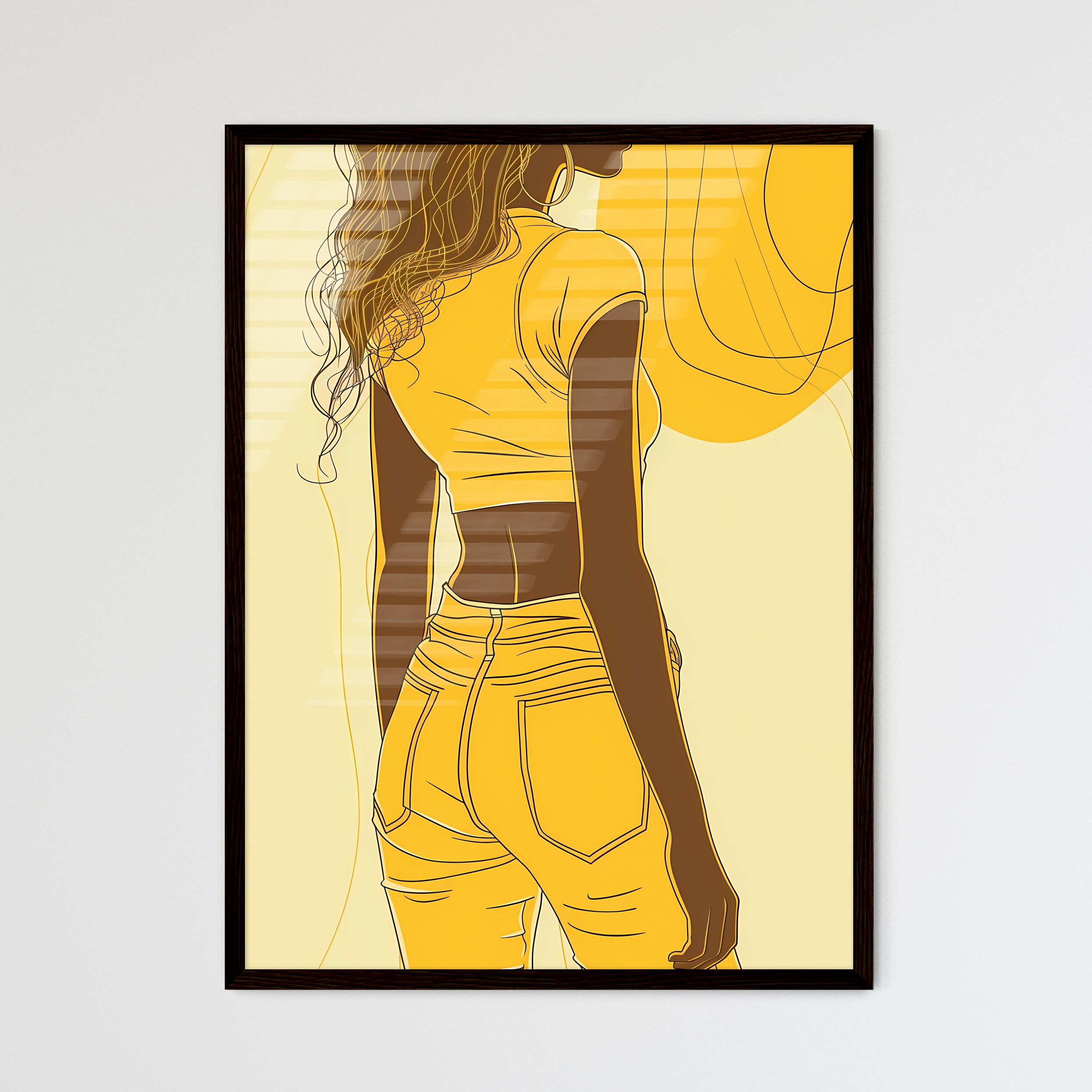 A single continuous bold line drawing illustration of an african woman ...