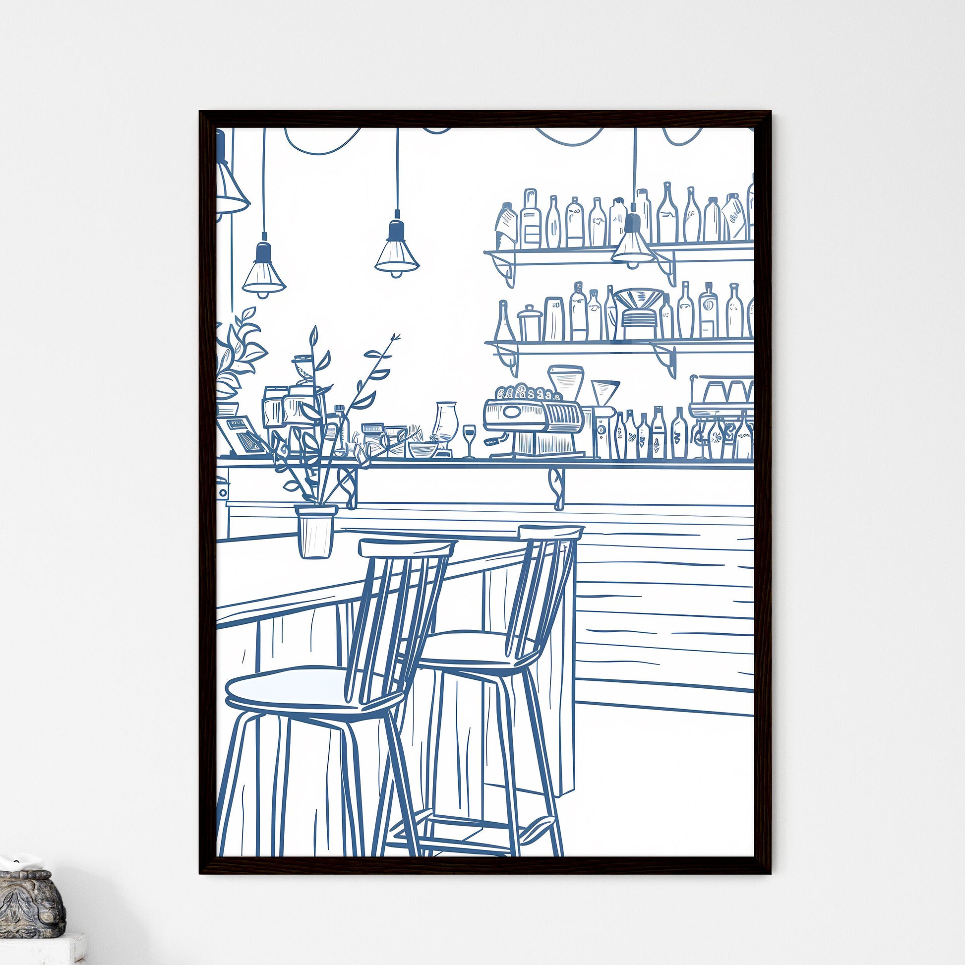 cafe drawing background