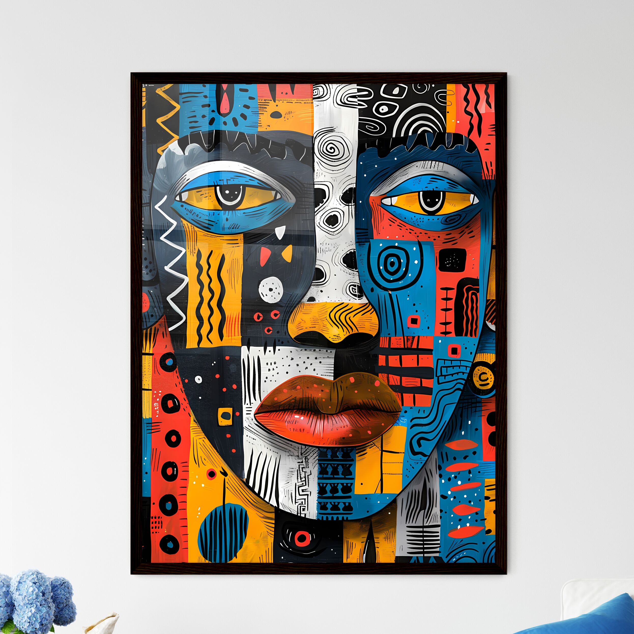 Vibrant Pastel African Abstract Art - Framed Art Print – HEBSTREIT