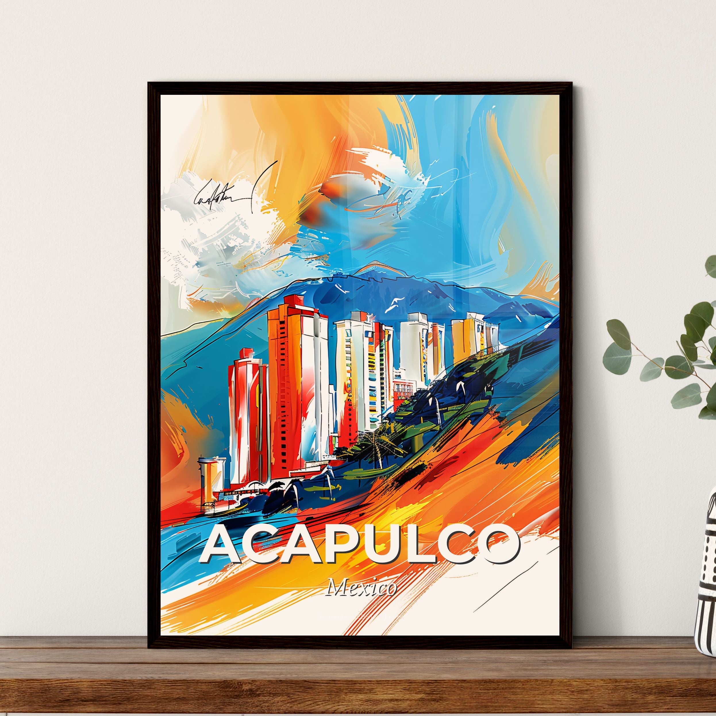 Vibrant Acapulco, Mexico Painting - Custom Print – HEBSTREIT