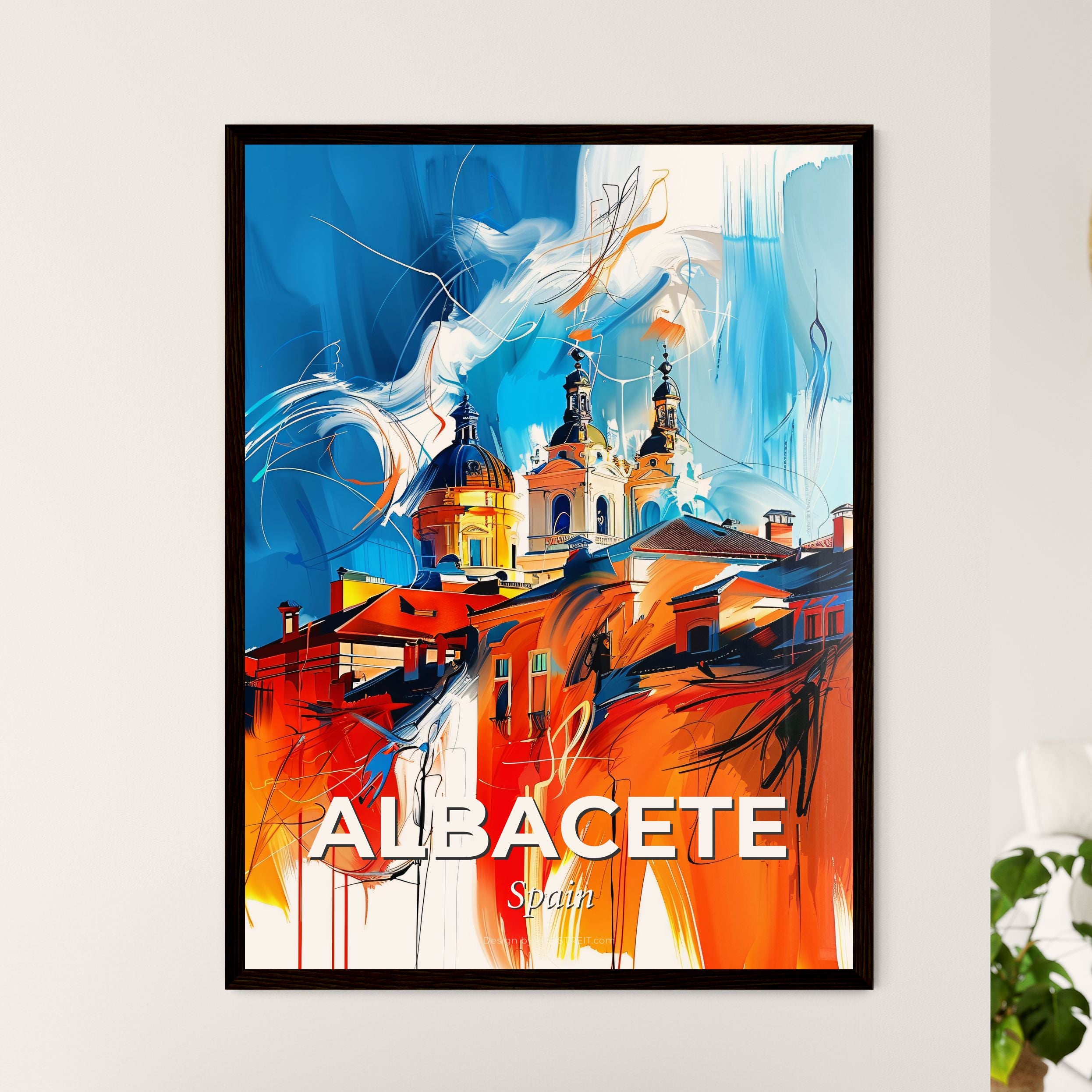 Vibrant Albacete, Spain Painting - Custom Print – HEBSTREIT
