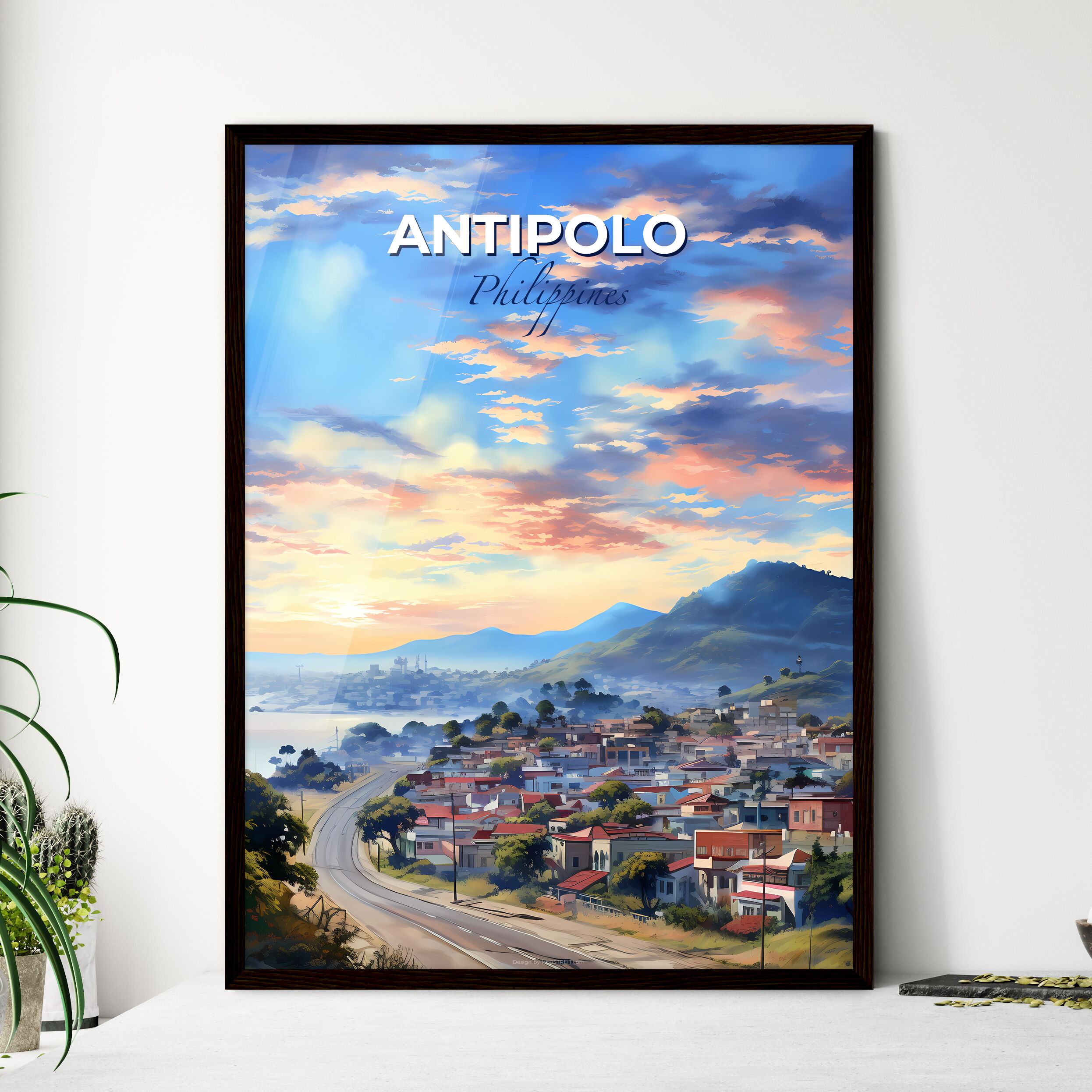 Antipolo Philippines Skyline - a city with a road and mountains in the ...