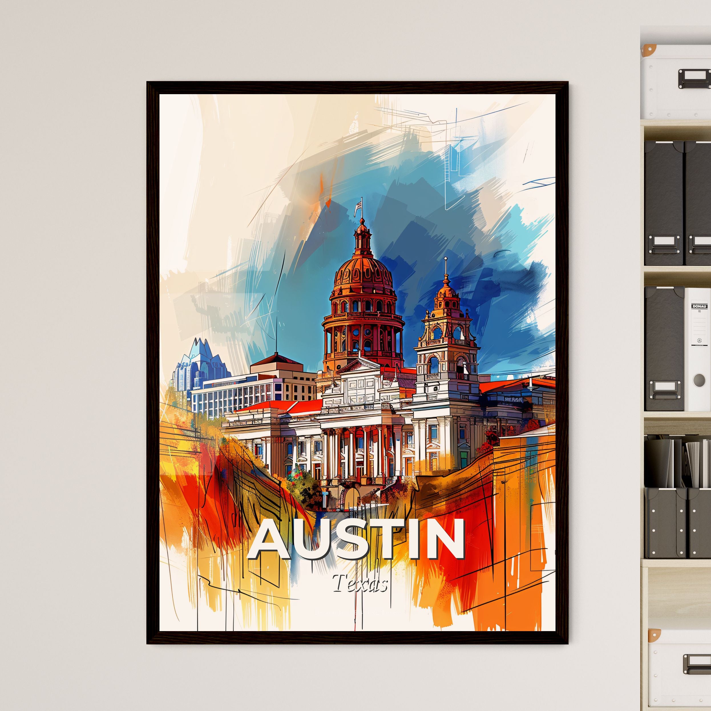 Vibrant Austin, Texas Painting - Custom Print – HEBSTREIT