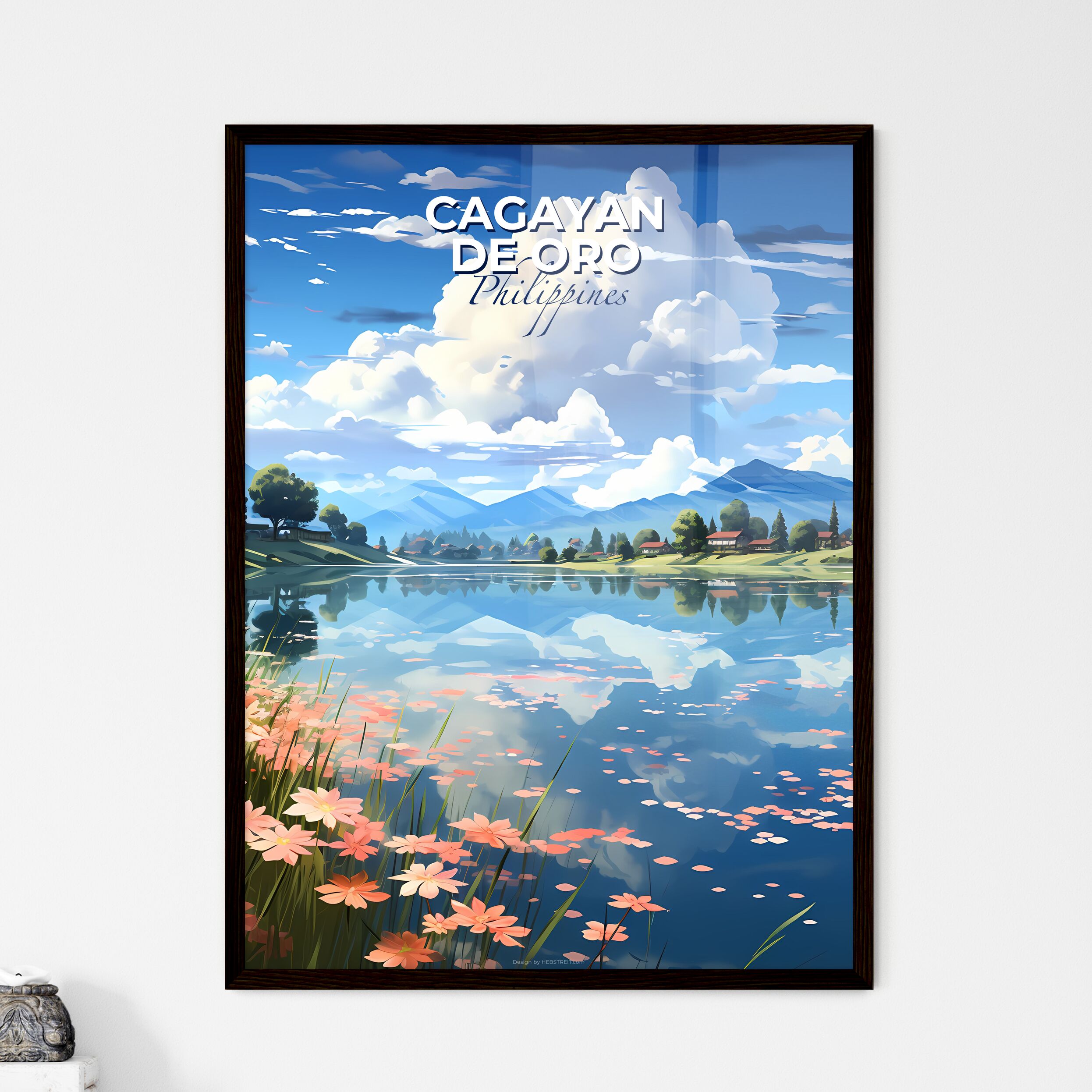 Cagayan de Oro Philippines Skyline - a lake with flowers and trees | AI ...