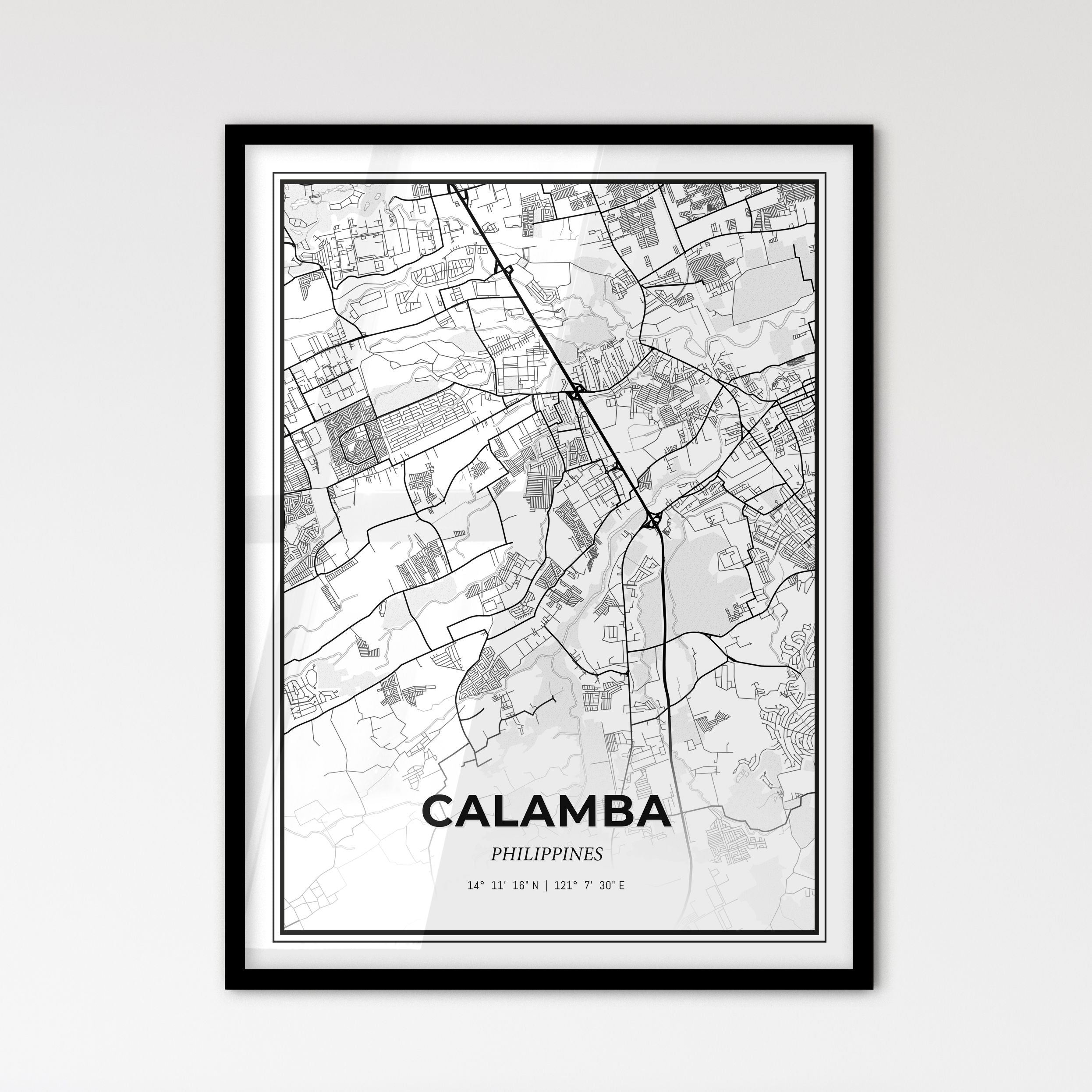 Calamba Philippines Scandinavian Style City Map – HEBSTREIT