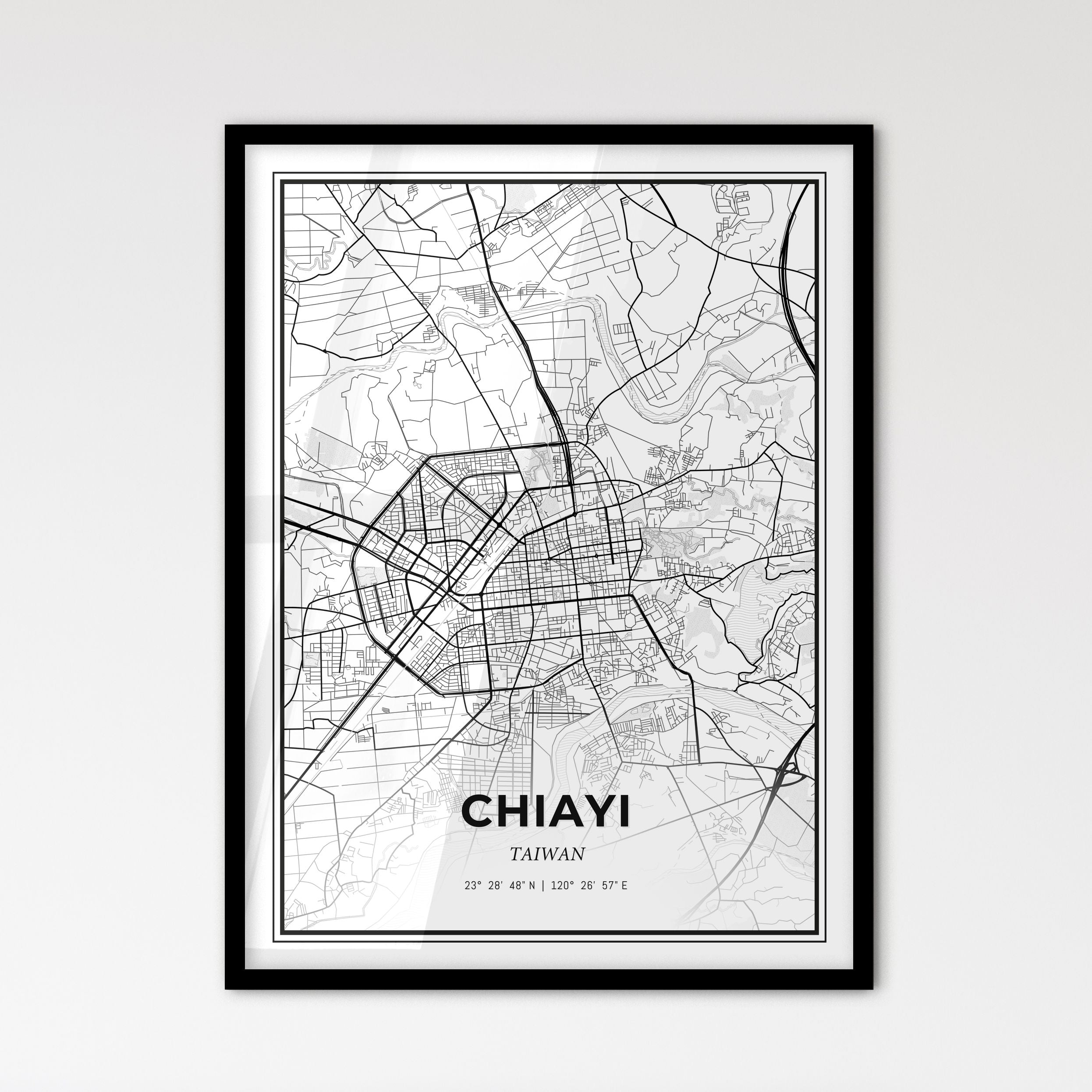 Chiayi Taiwan Scandinavian Style City Map – HEBSTREIT