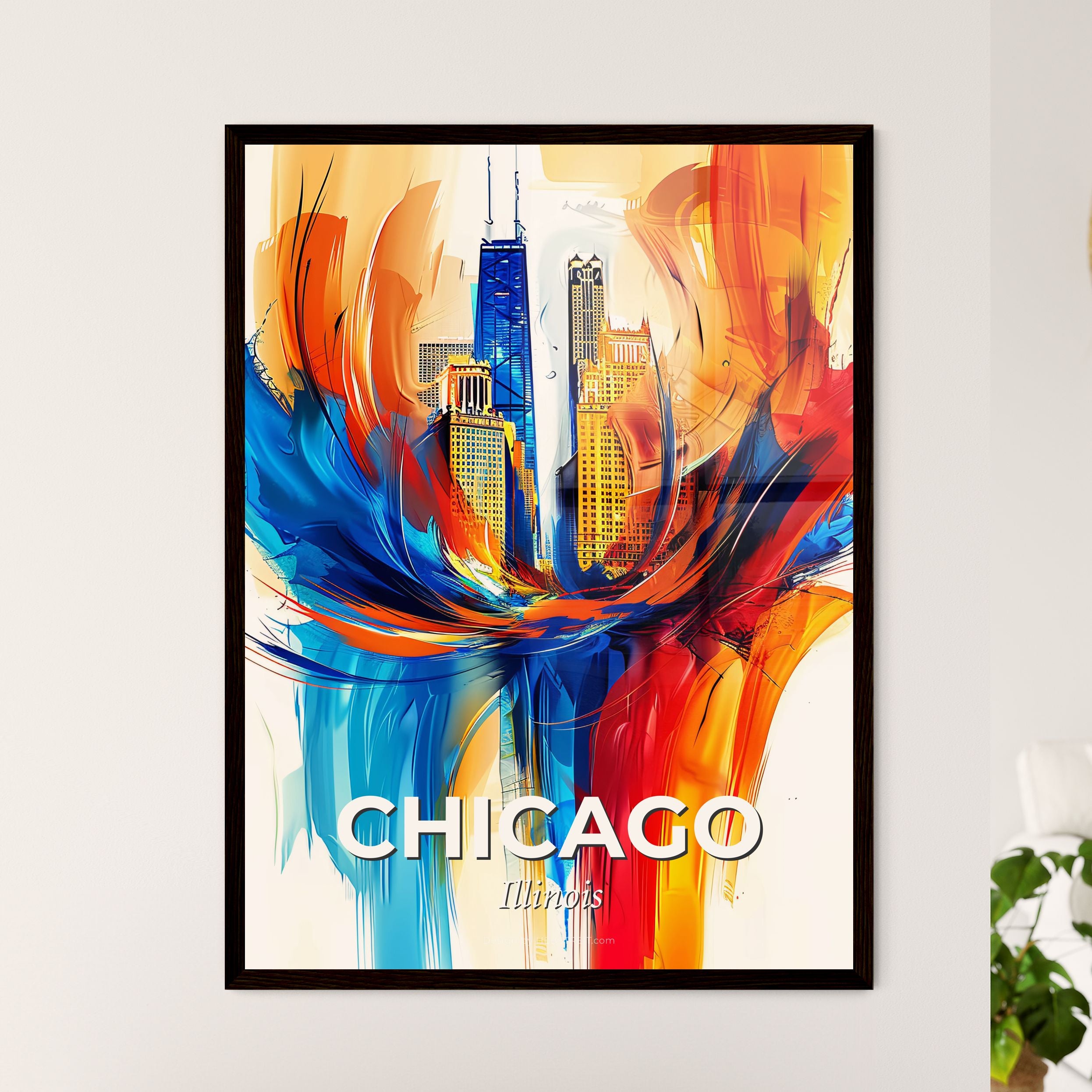Vibrant Chicago, Illinois Painting - Custom Print – HEBSTREIT
