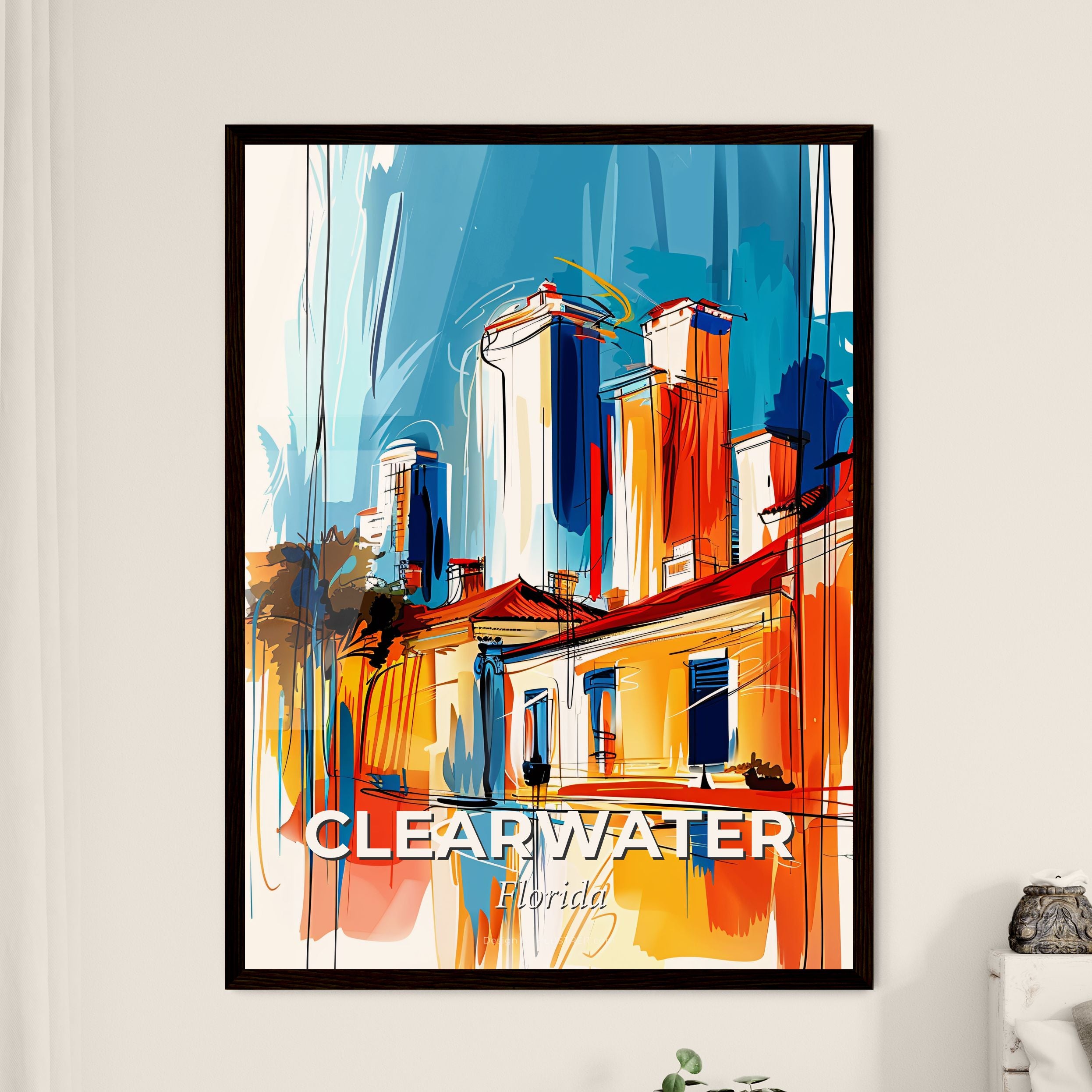 Vibrant Clearwater, Florida Painting - Custom Print – HEBSTREIT