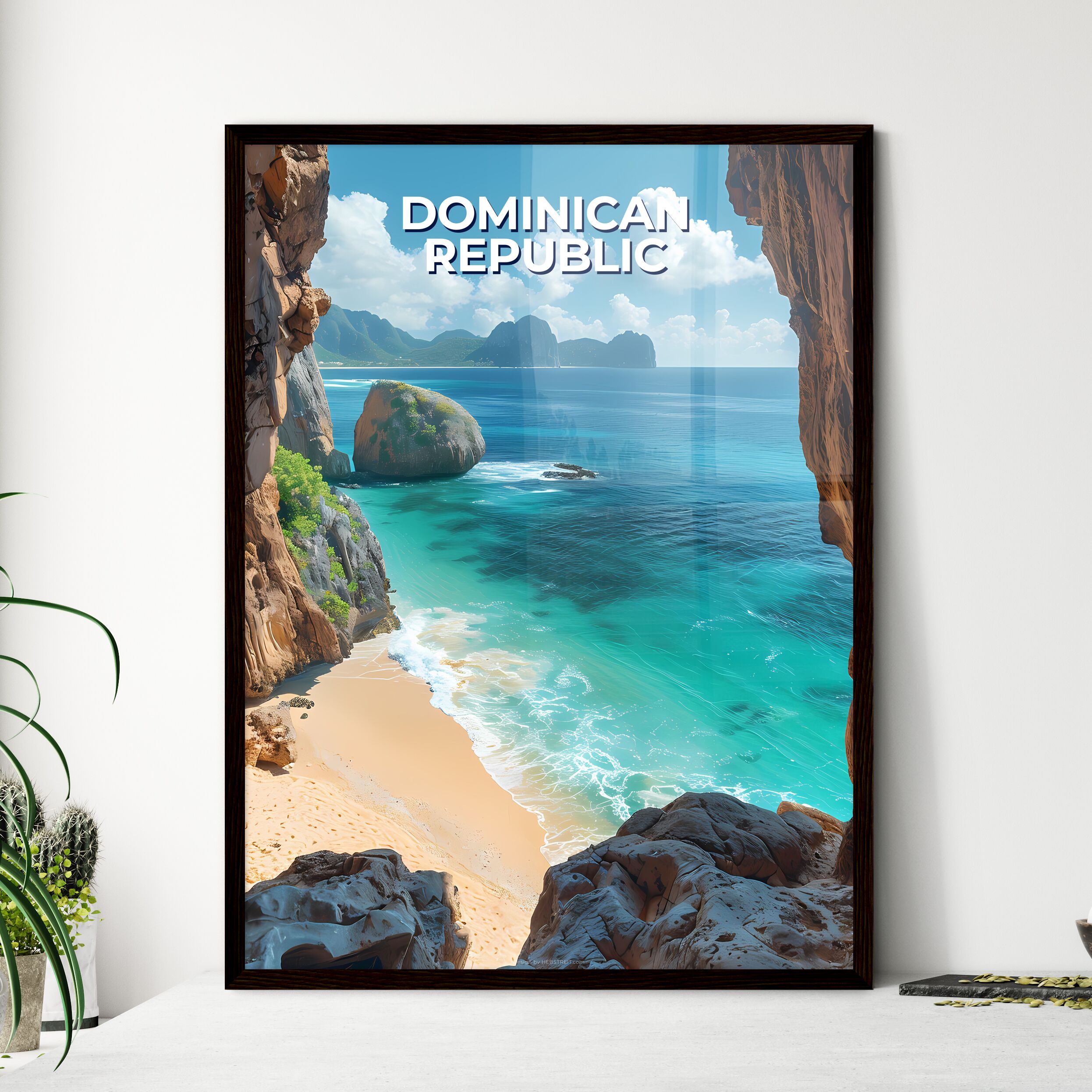 Vibrant Painting Depicting a Dominican Repub - Framed Art Print – HEBSTREIT
