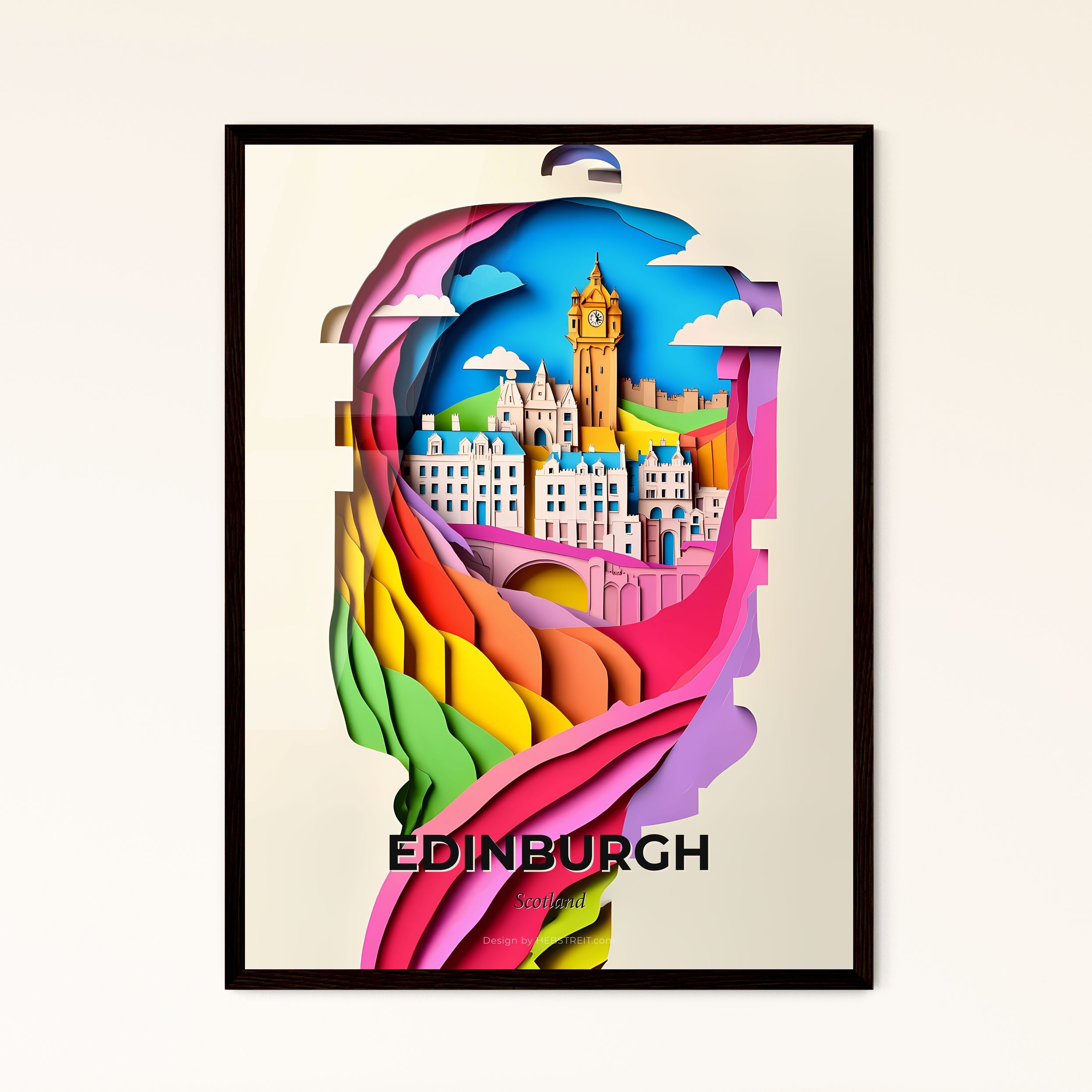 Vivid Edinburgh, Scotland Art Print – HEBSTREIT