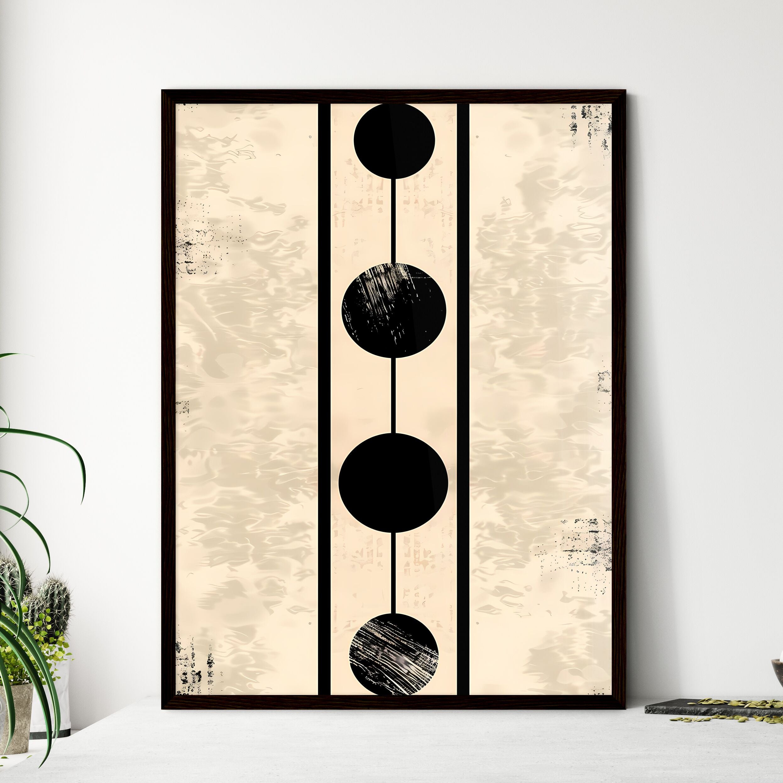 Bauhaus-Inspired Abstract Art: Minimalistic Logo Design of Four Circles ...