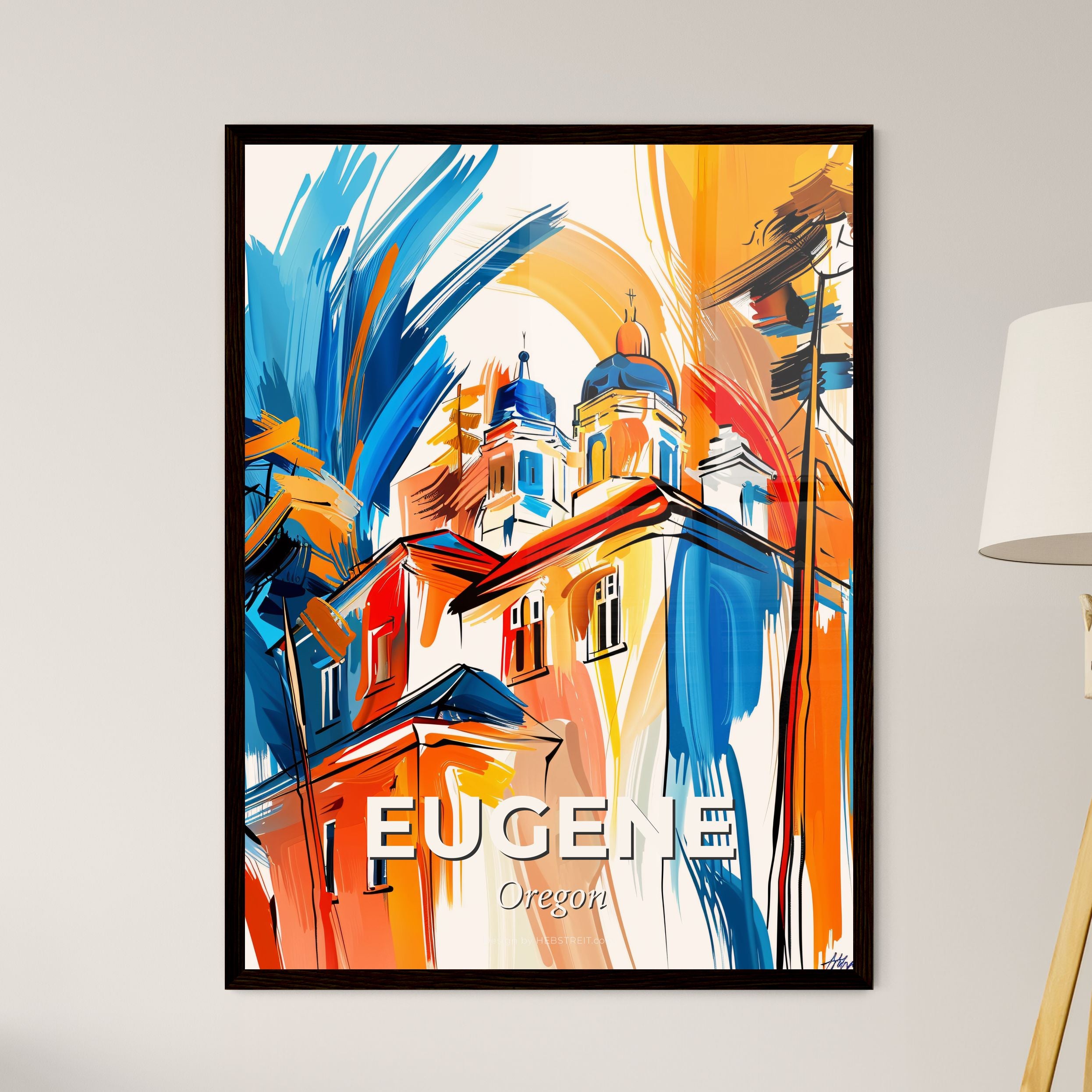 Vibrant Eugene, Oregon Painting - Custom Print – HEBSTREIT