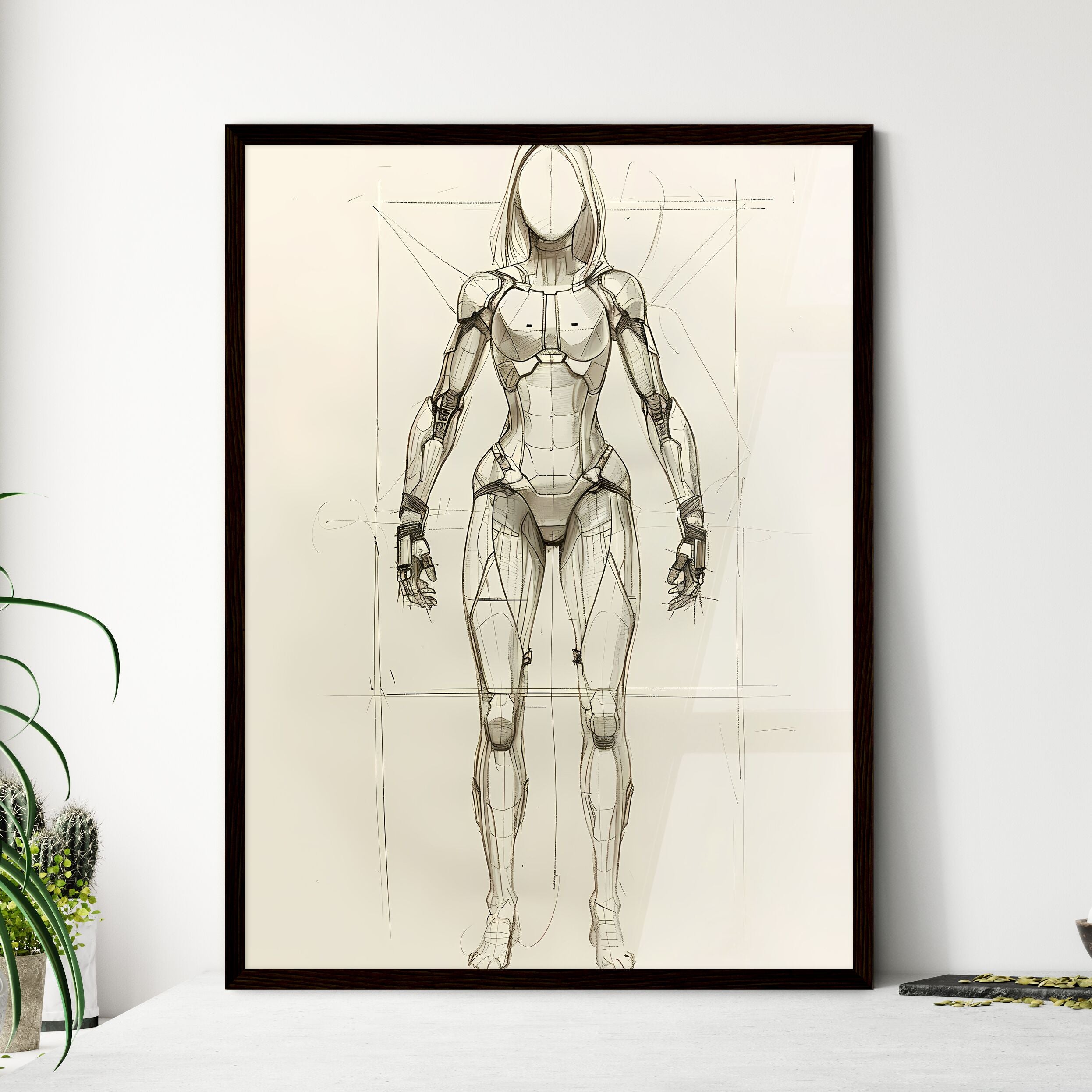 Female human body sketch - a drawing of a woman | AI Art by HEBSTREIT
