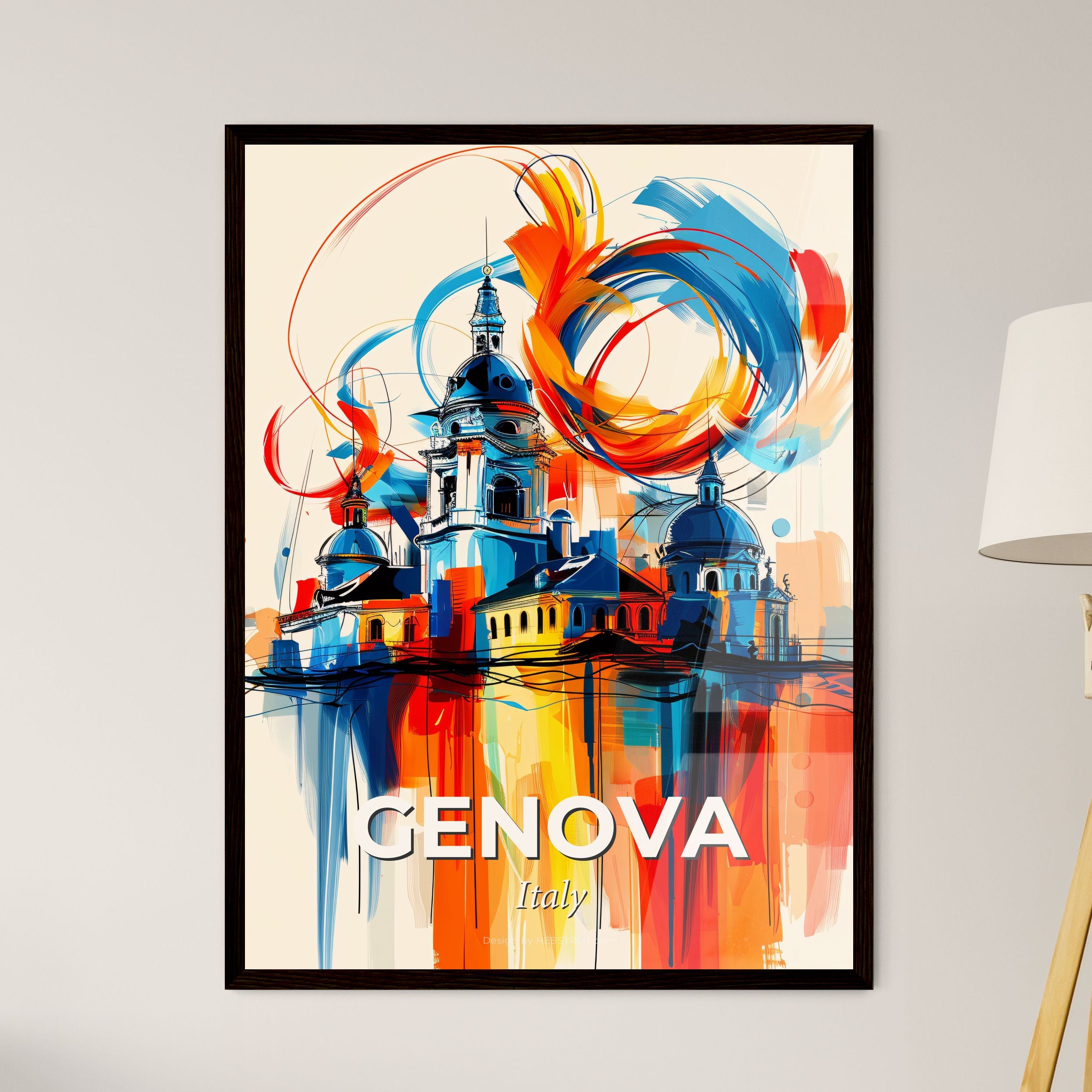 Vibrant Genova , Italy Painting - Custom Print – HEBSTREIT