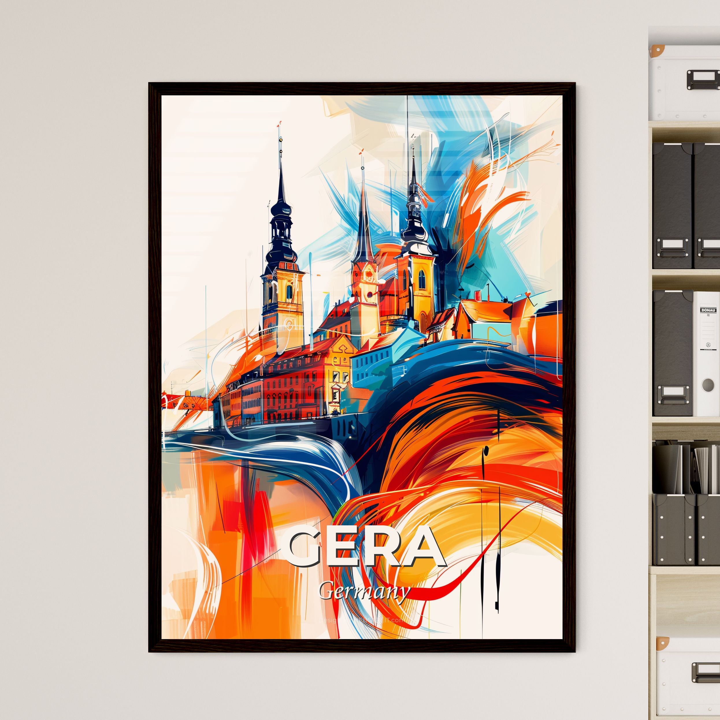 Vibrant Gera, Germany Painting - Custom Print – HEBSTREIT