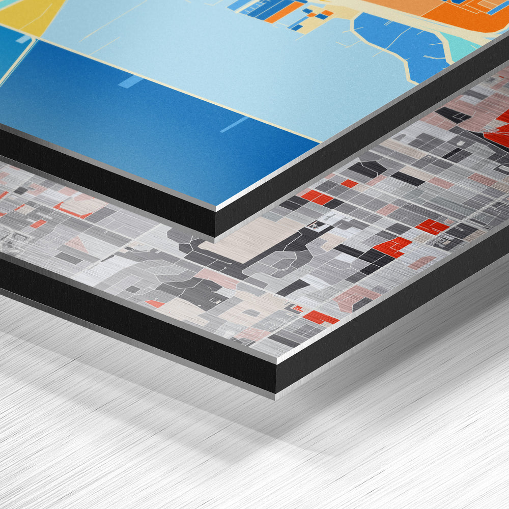 UNAIZAH SAUDI ARABIA minimal art map with a colorful icon. Creative ...