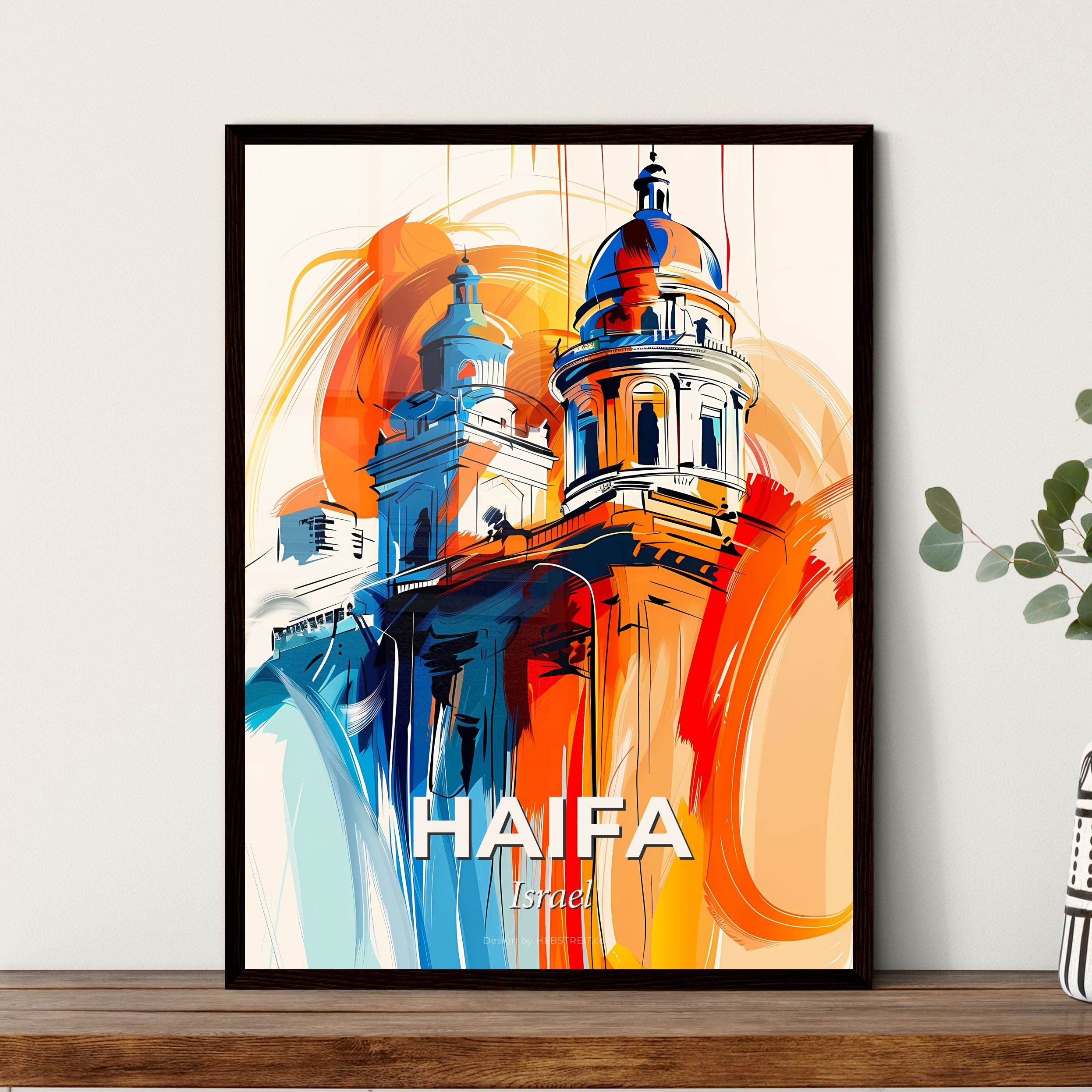 Vibrant Haifa, Israel Painting - Custom Print – HEBSTREIT
