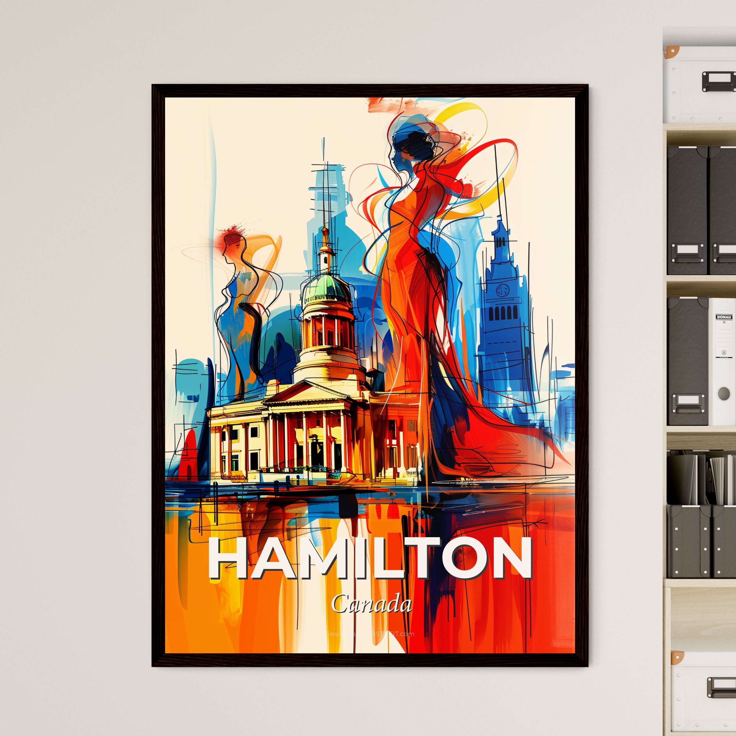 Vibrant Hamilton, Canada Painting - Custom Print – HEBSTREIT