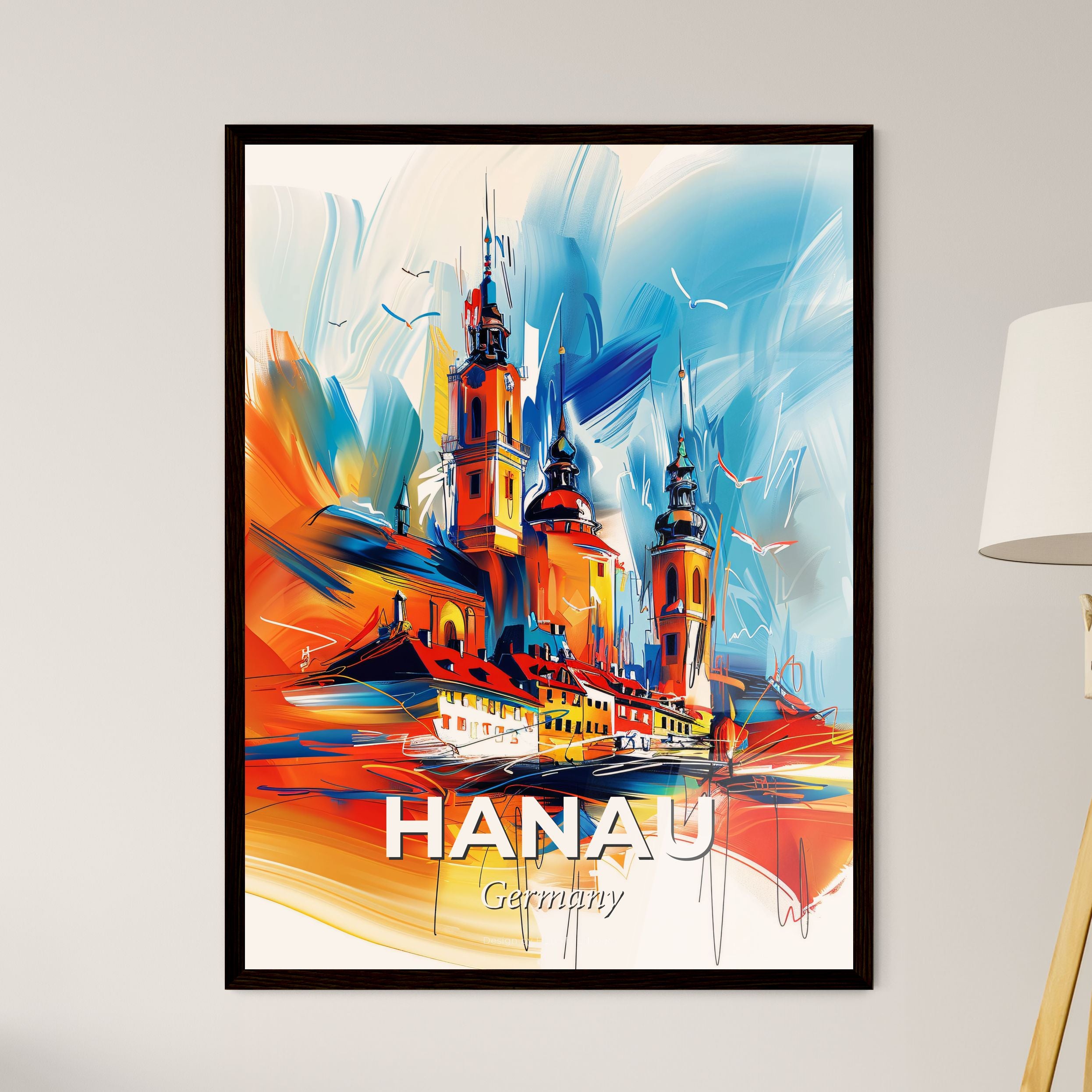 Vibrant Hanau, Germany Painting - Custom Print – HEBSTREIT