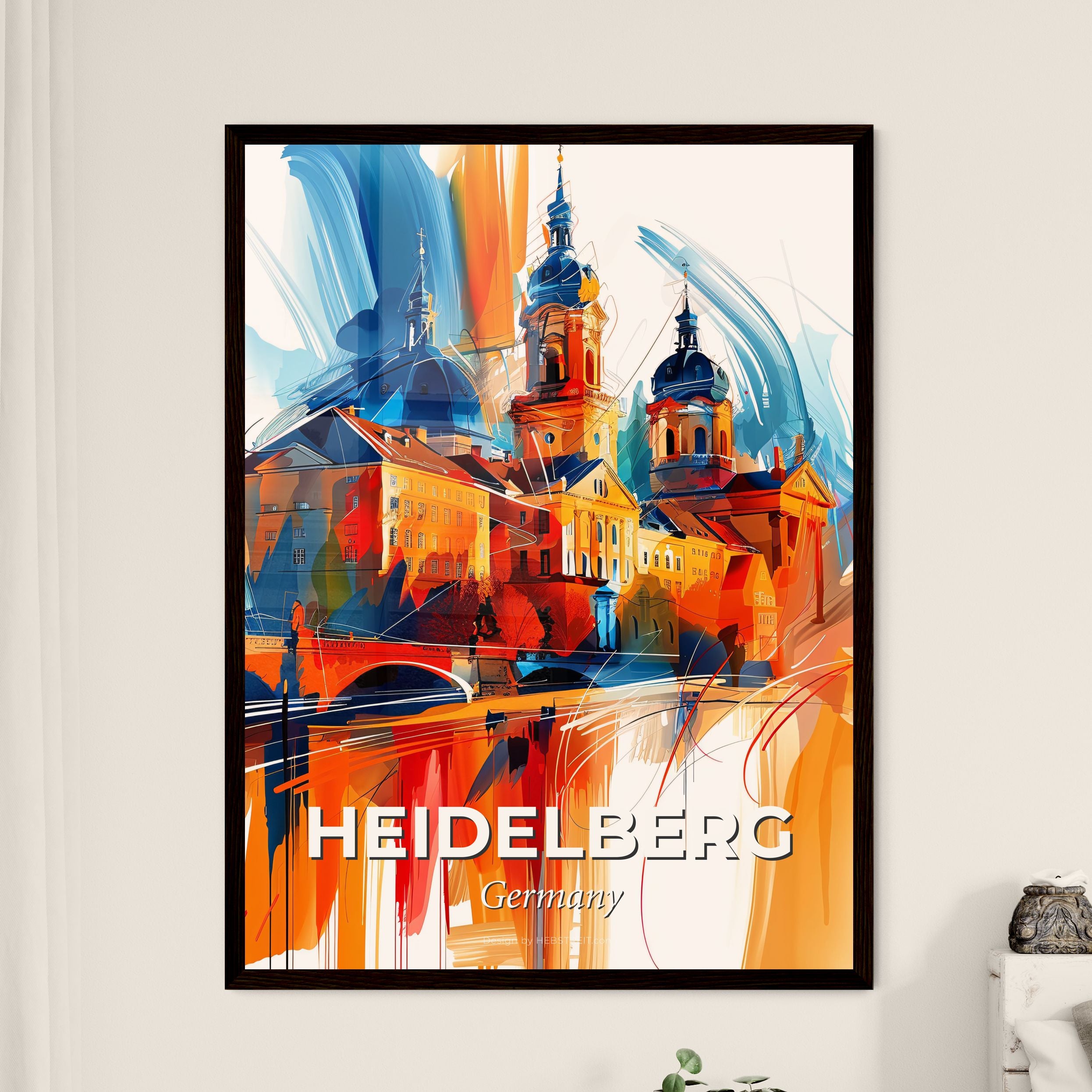 Vibrant Heidelberg, Germany Painting - Custom Print – HEBSTREIT