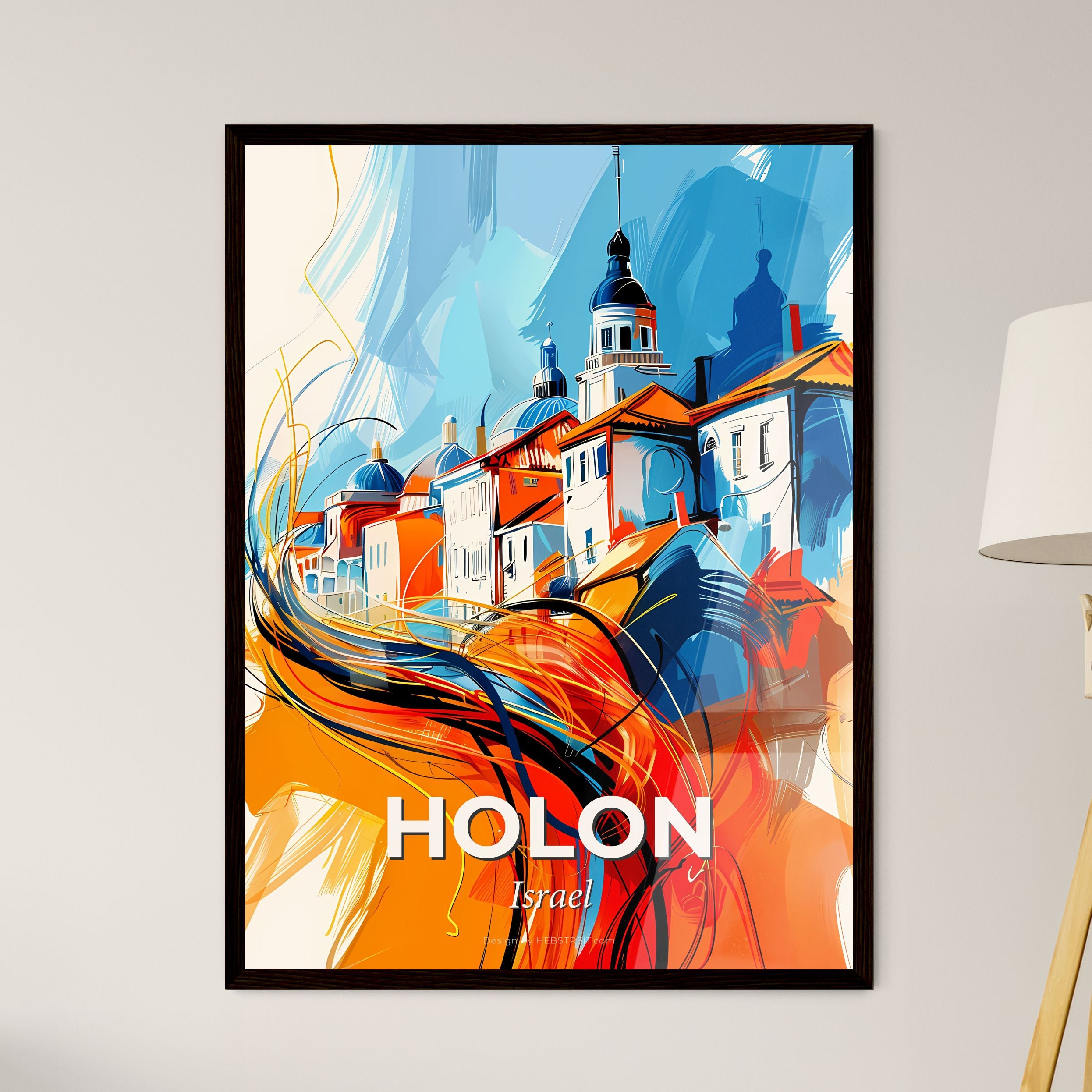 Vibrant Holon, Israel Painting - Custom Print – HEBSTREIT