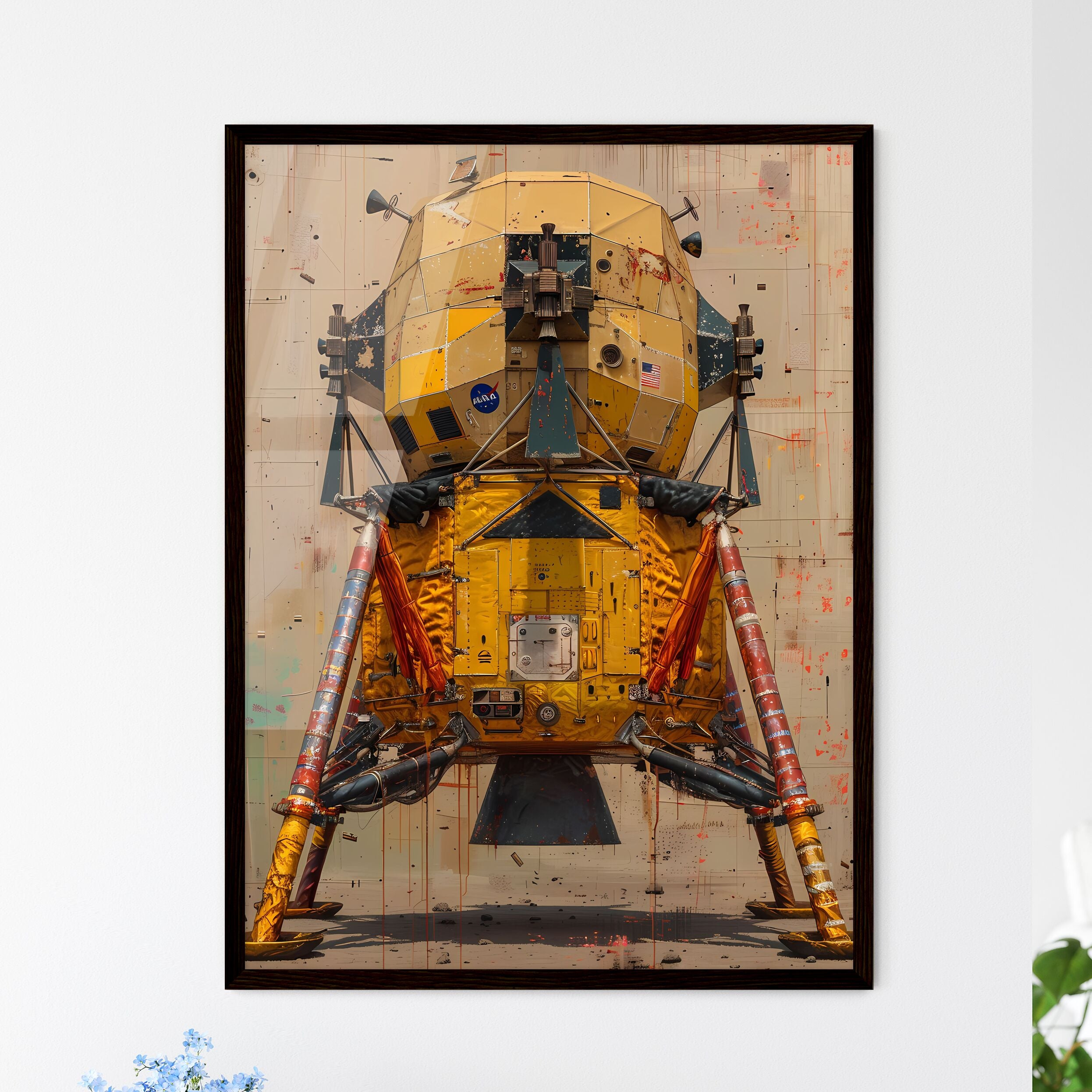 Impressionist Painting Depicting Apollo 11 L - Framed Art Print – HEBSTREIT