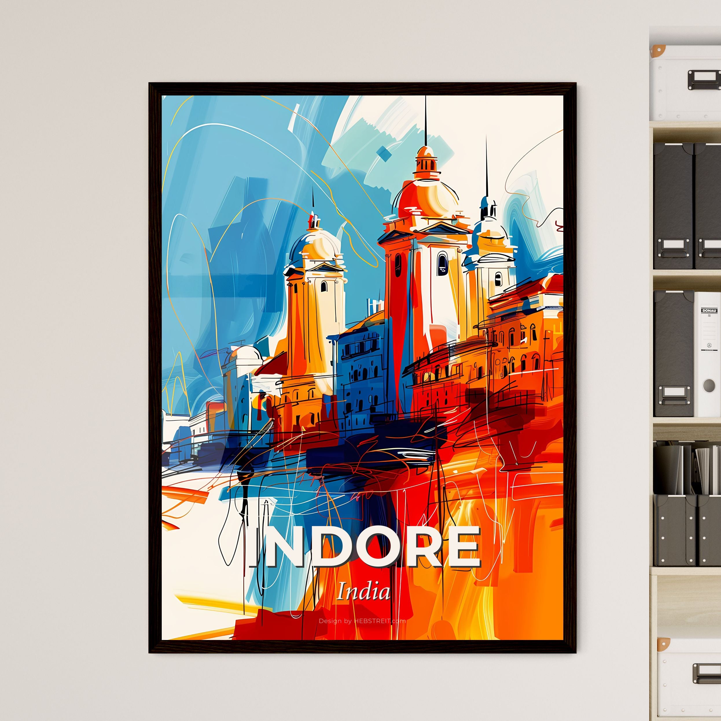 Vibrant Indore, India Painting - Custom Print – HEBSTREIT