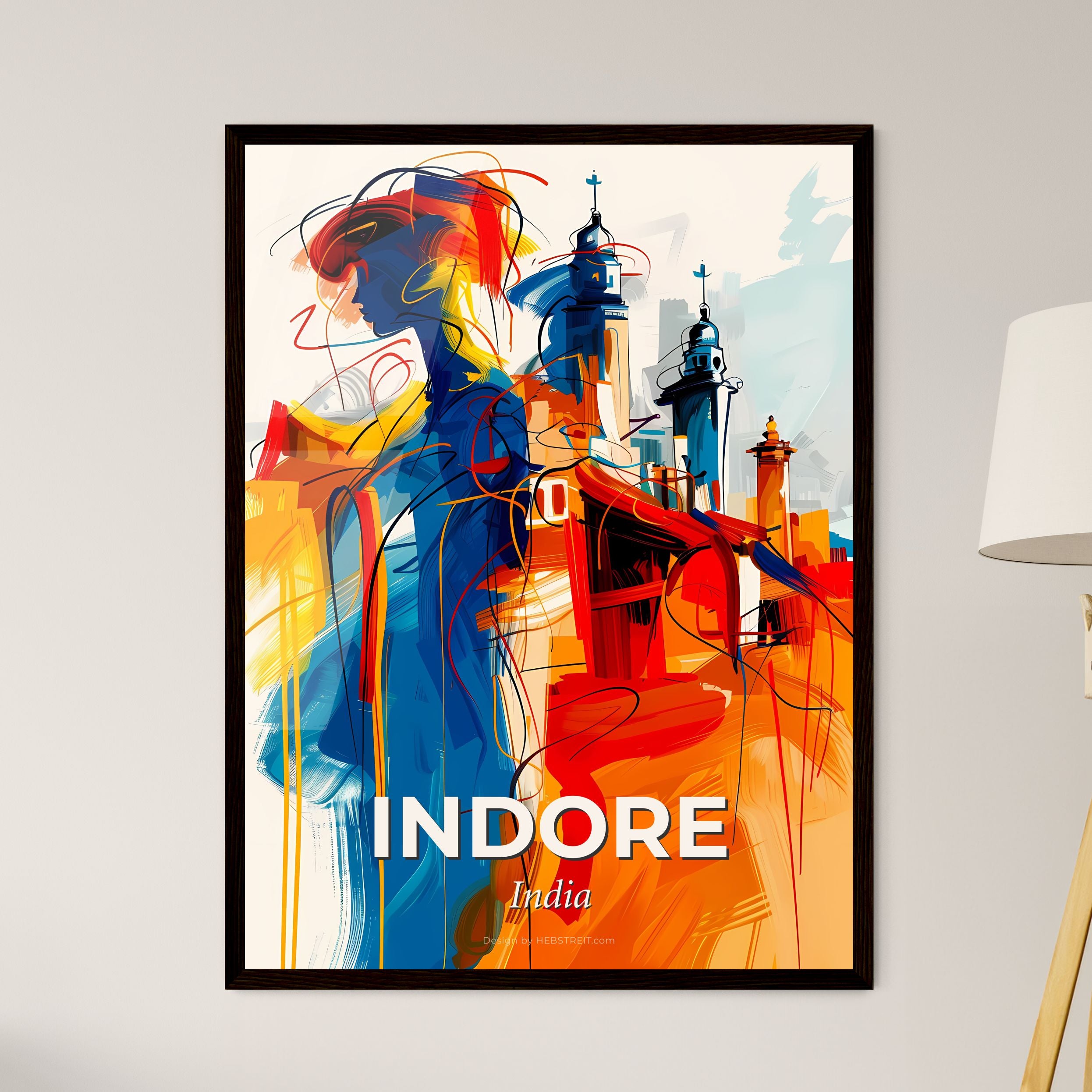 Vibrant Indore, India Painting - Custom Print – HEBSTREIT