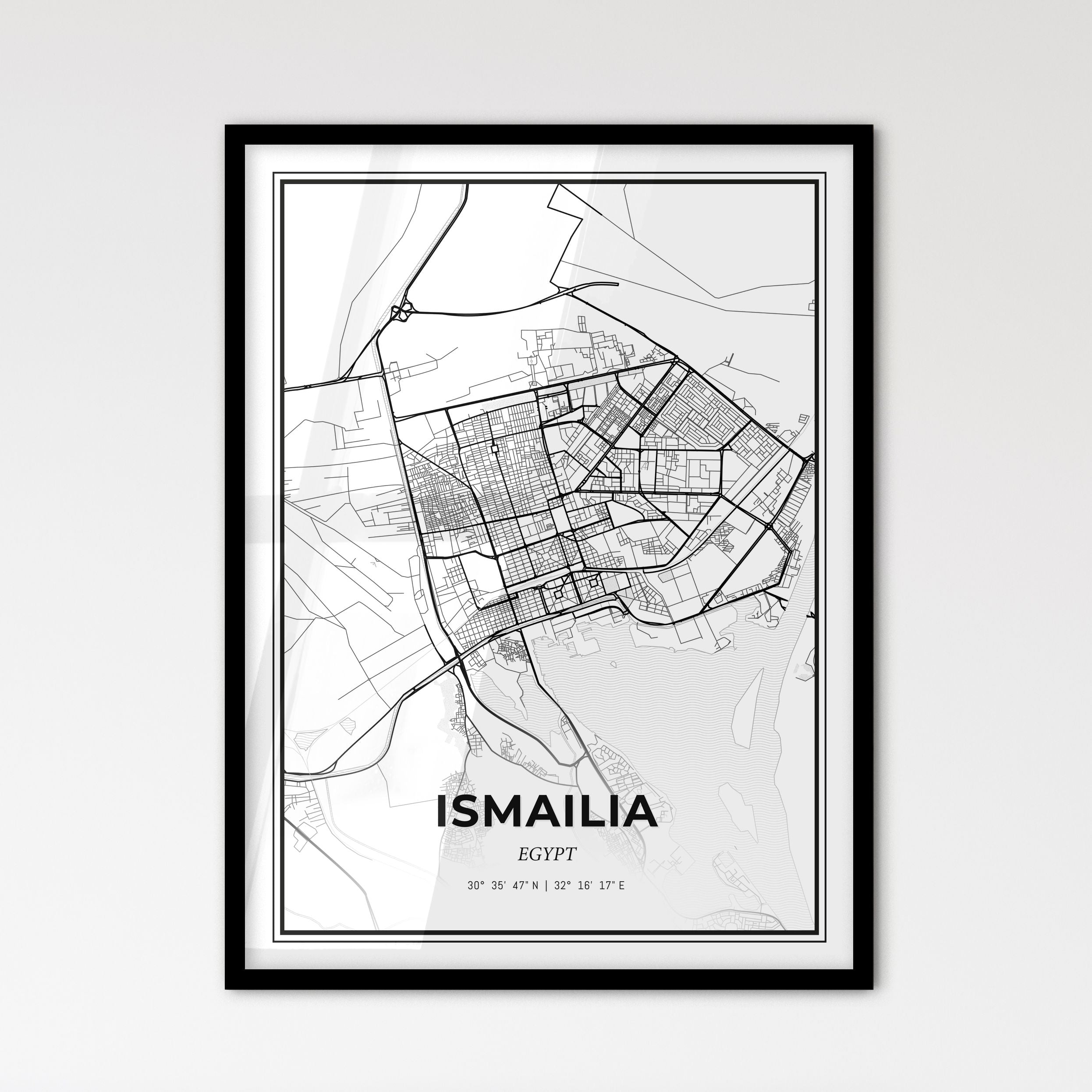 Ismailia Egypt Scandinavian Style City Map – HEBSTREIT