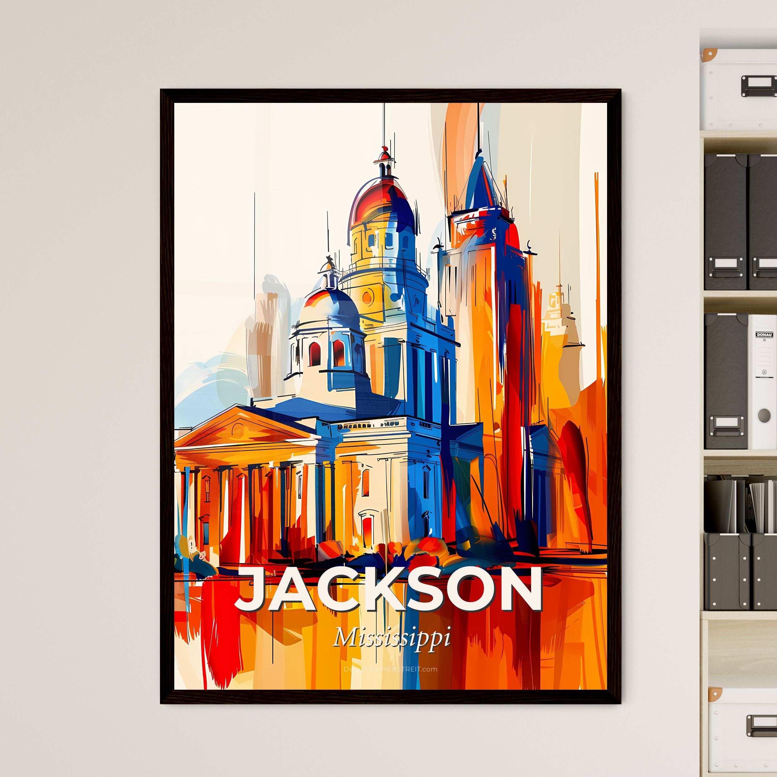 Vibrant Jackson, Mississippi Painting - Custom Print – HEBSTREIT