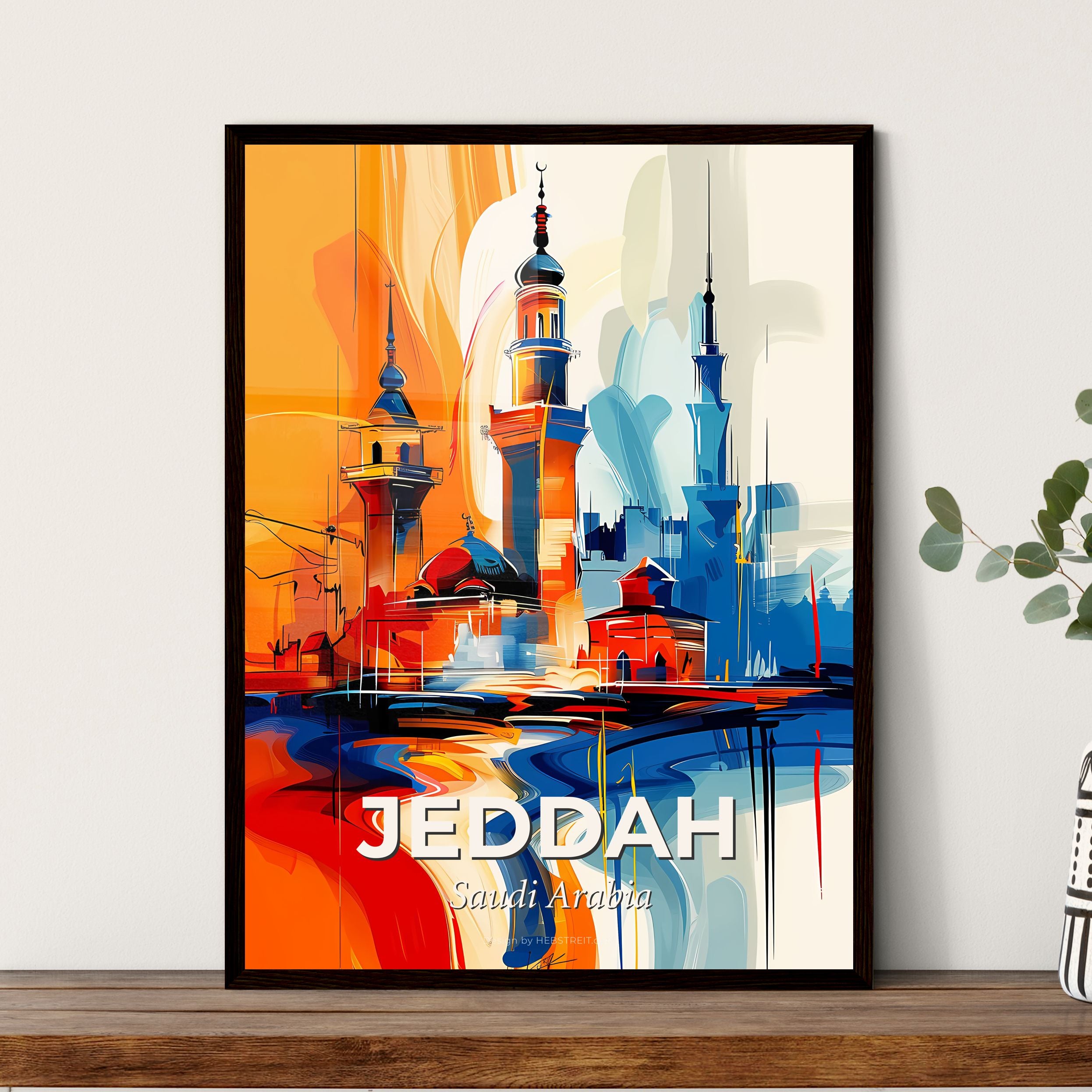 Vibrant Jeddah, Saudi Arabia Painting - Custom Print – HEBSTREIT