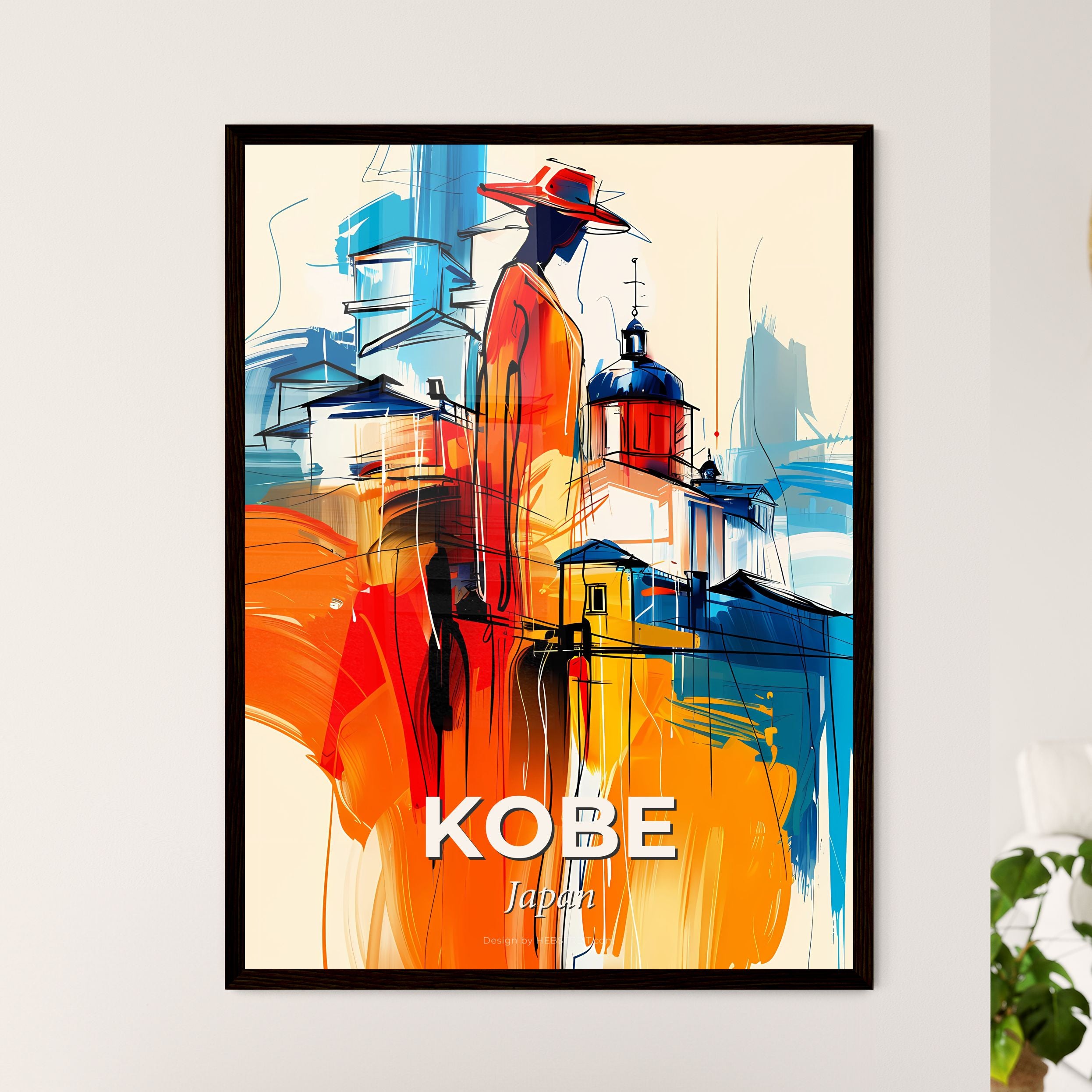 Vibrant Kobe, Japan Painting - Custom Print – HEBSTREIT
